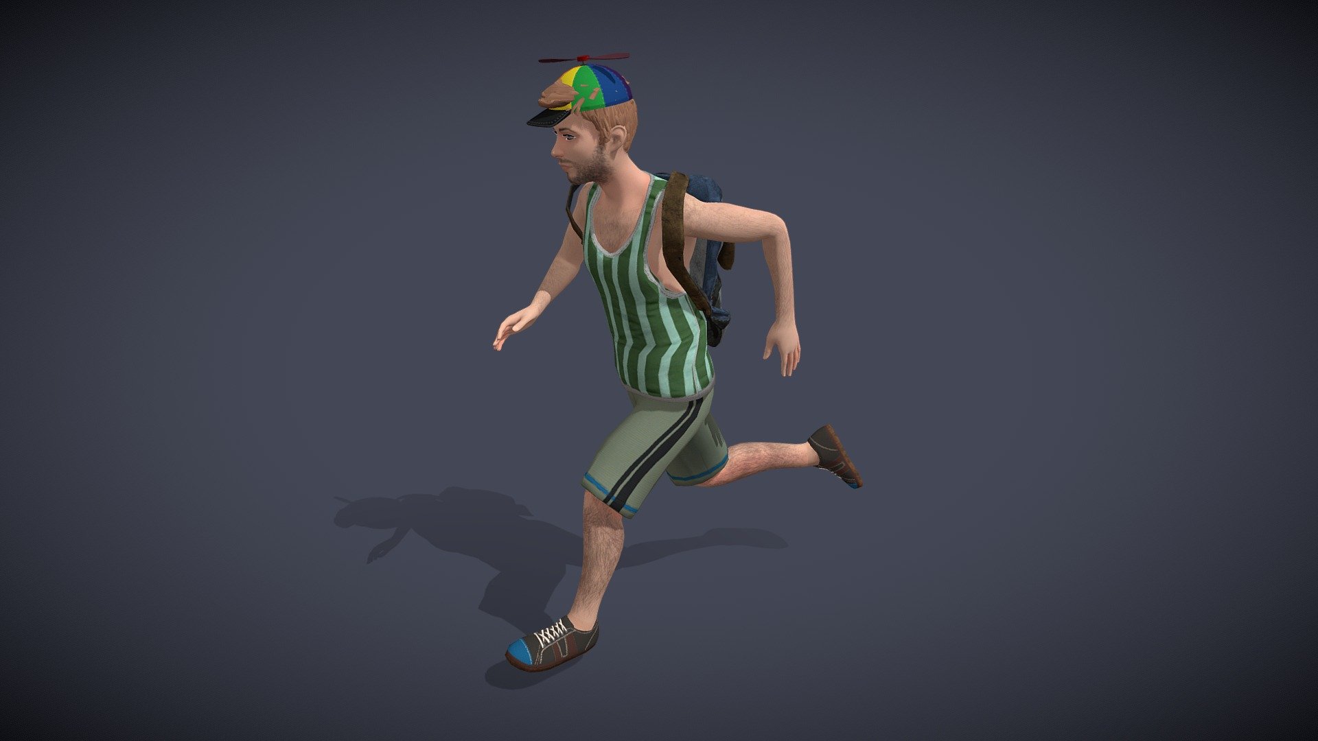Running Man with Backpack - Download Free 3D model by LasquetiSpice ...