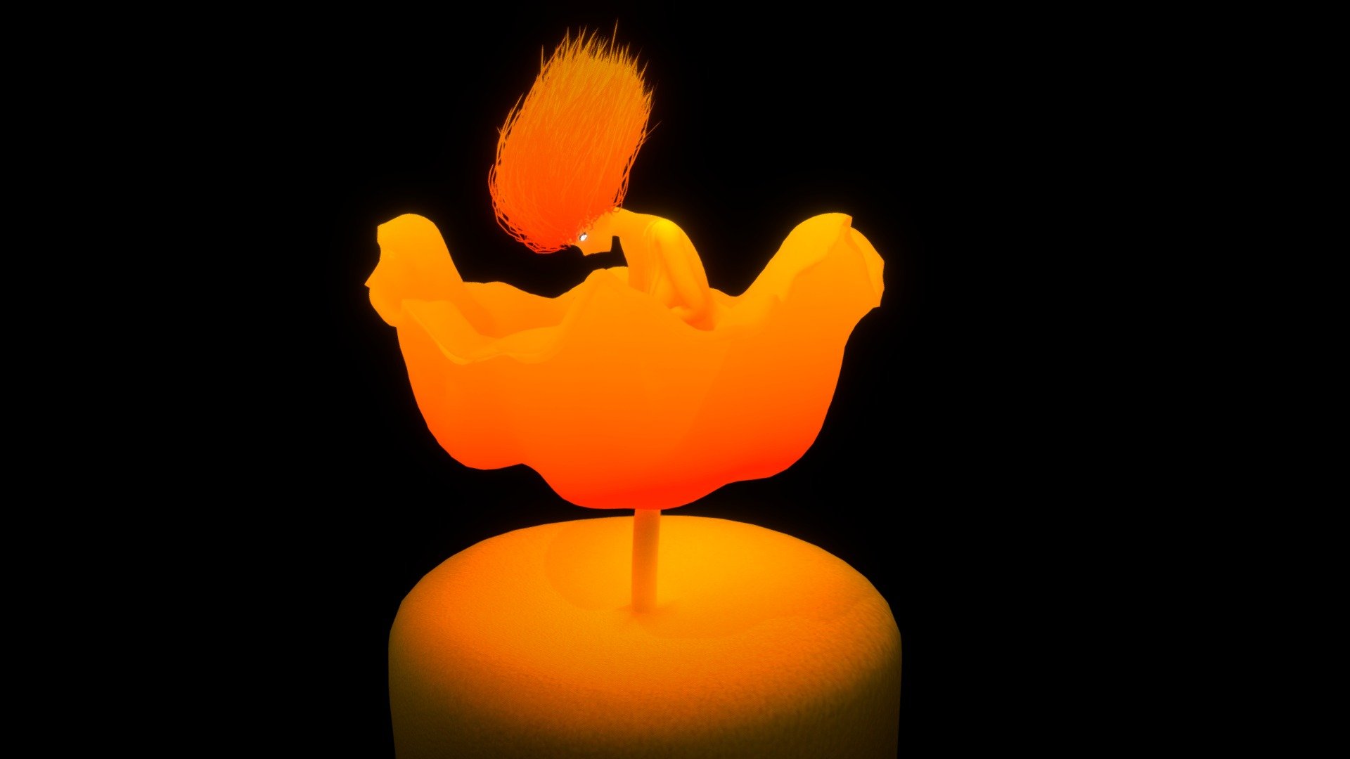Flaming Woman Candle - 3D model by Ledo621 [e92b261] - Sketchfab