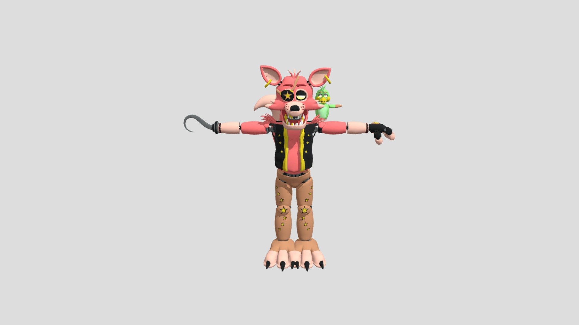 Bun-Zai's Star Foxy (Version 2) - Download Free 3D model by Sammy The ...