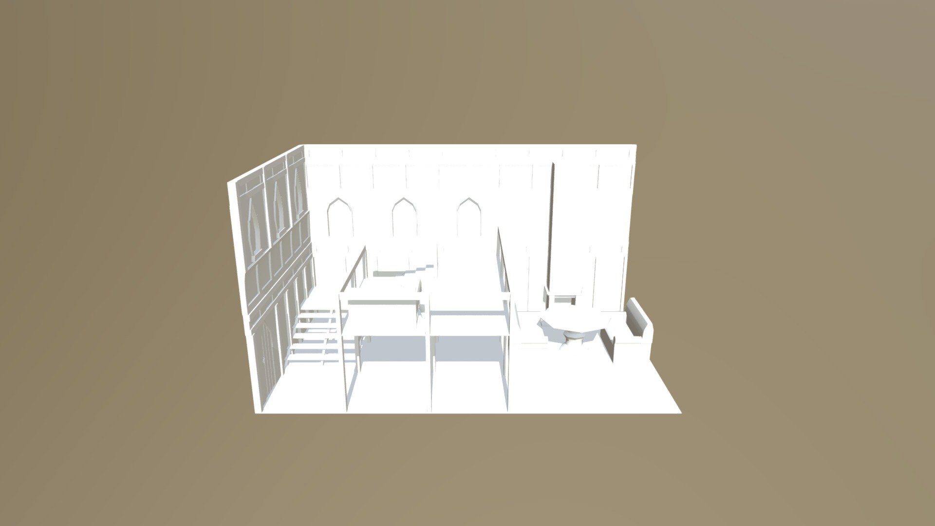 Modular Interior Scene - 3D model by Boogiesama [e93247d] - Sketchfab