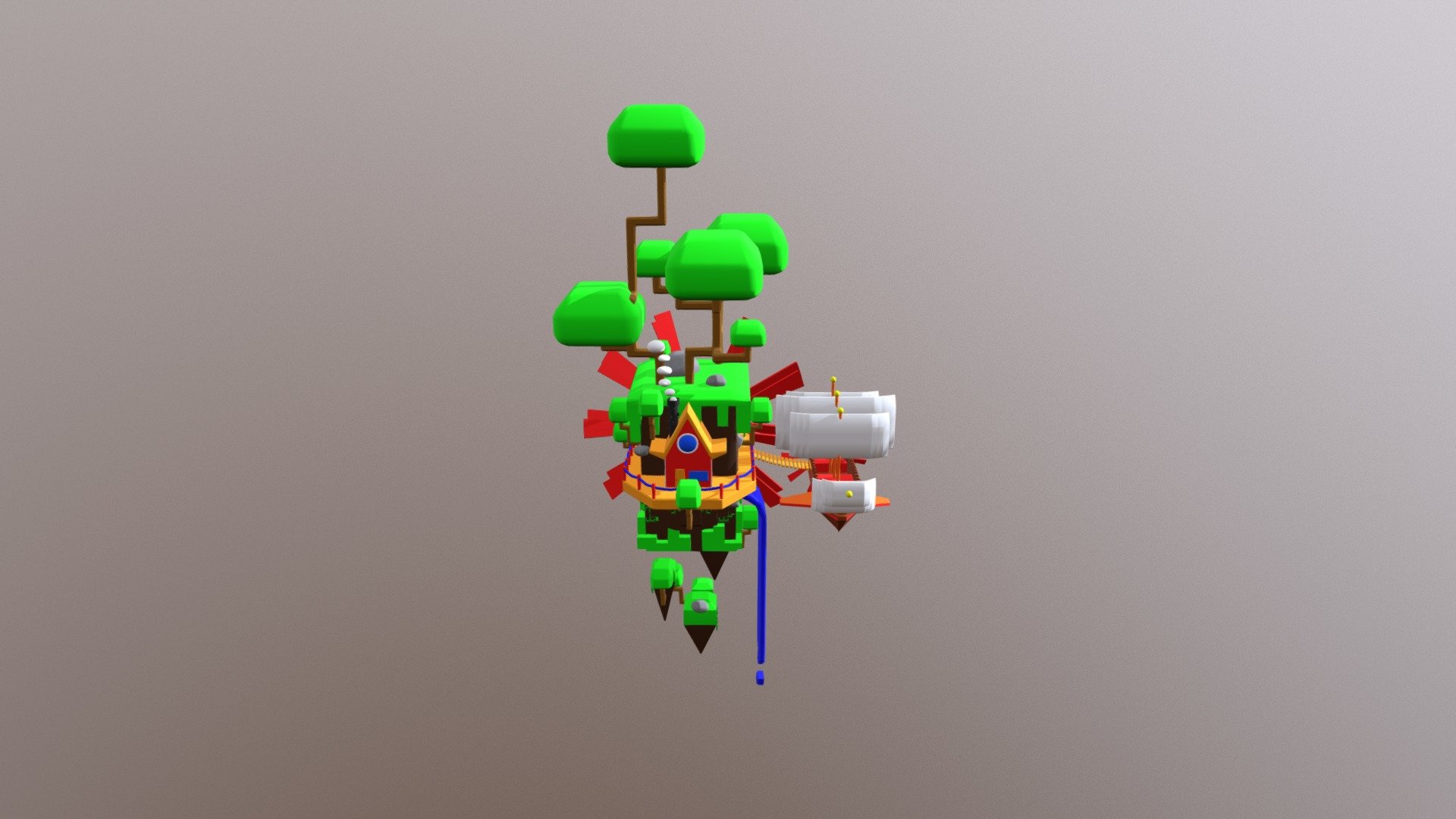 Floating Island Animated - 3D model by snork10 [e934e9d] - Sketchfab