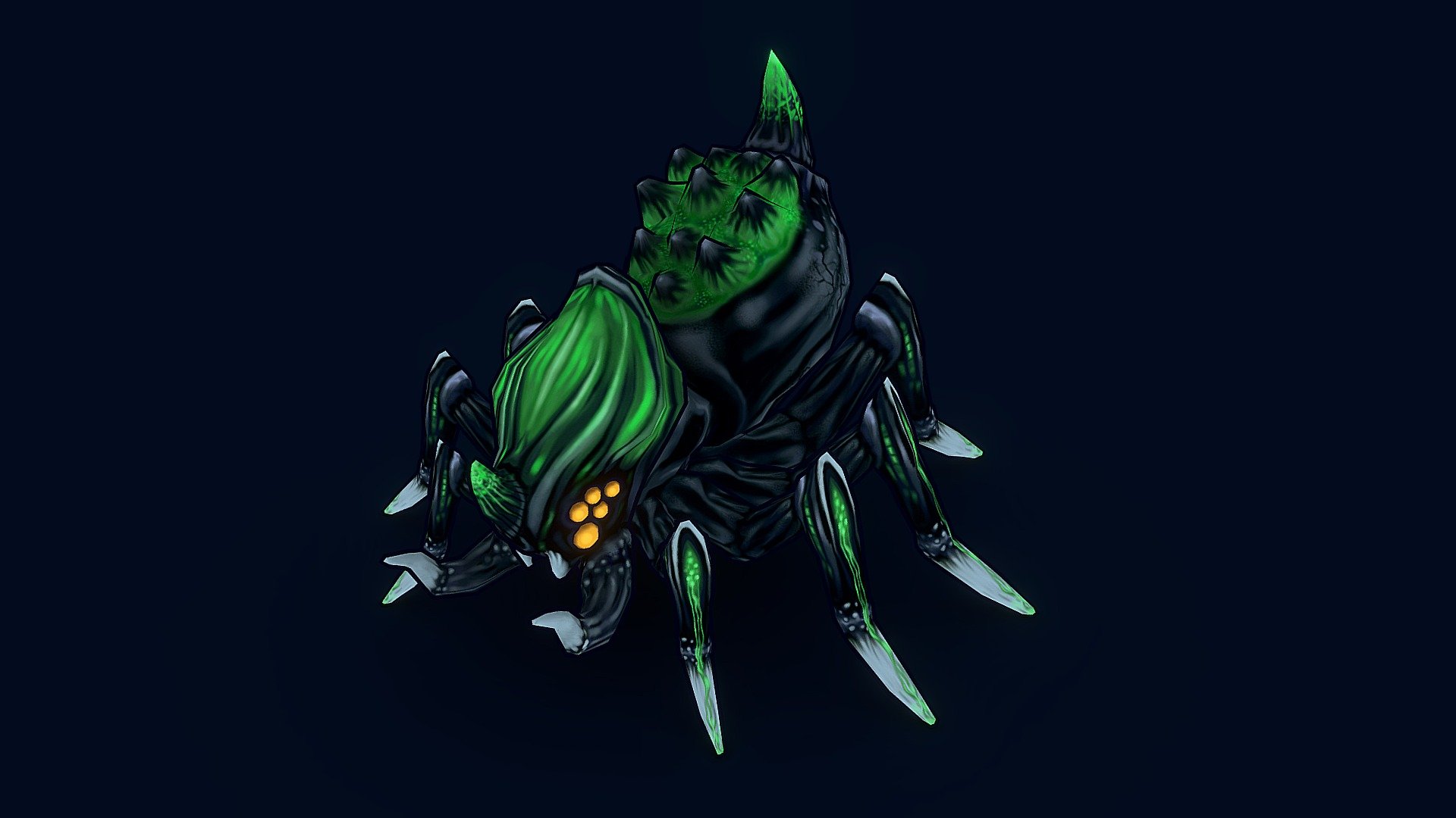 Cartoon Spider - 3D model by Enn Shtyka (@enn_shtyka) [e937dcd] - Sketchfab