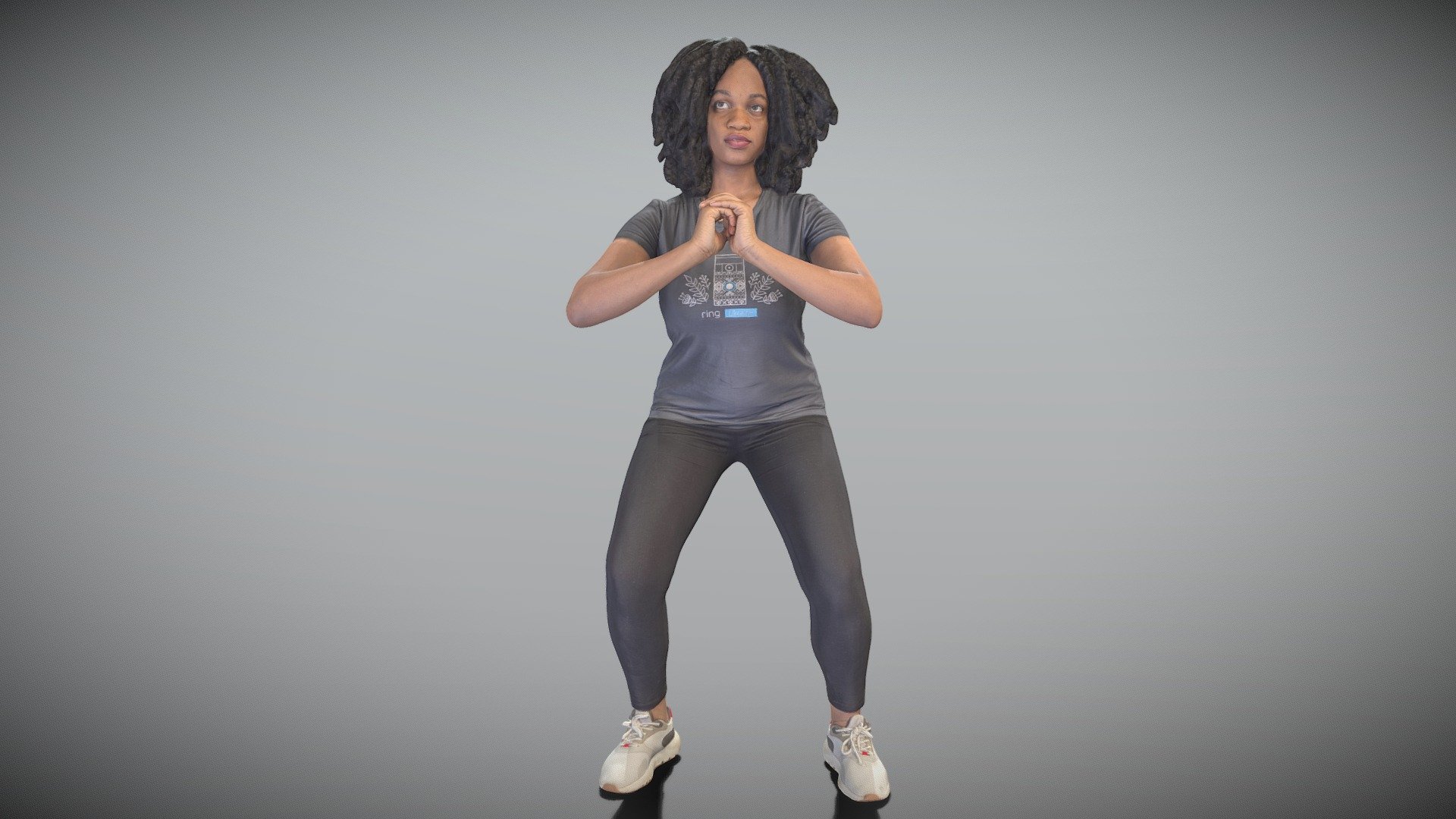 Woman in sportswear doing exercise 273 - Buy Royalty Free 3D model by ...