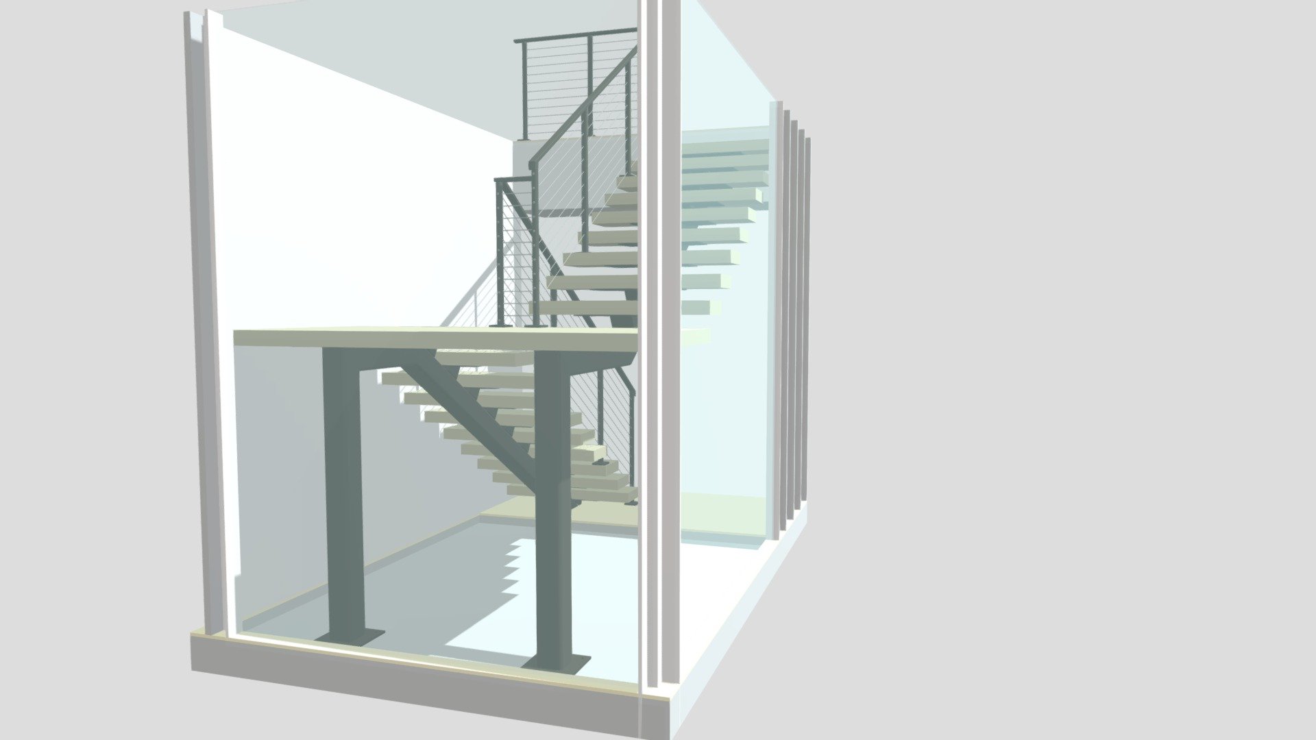 Single Stringer With Cable Rails BH Ascaya 86 - Download Free 3D model ...