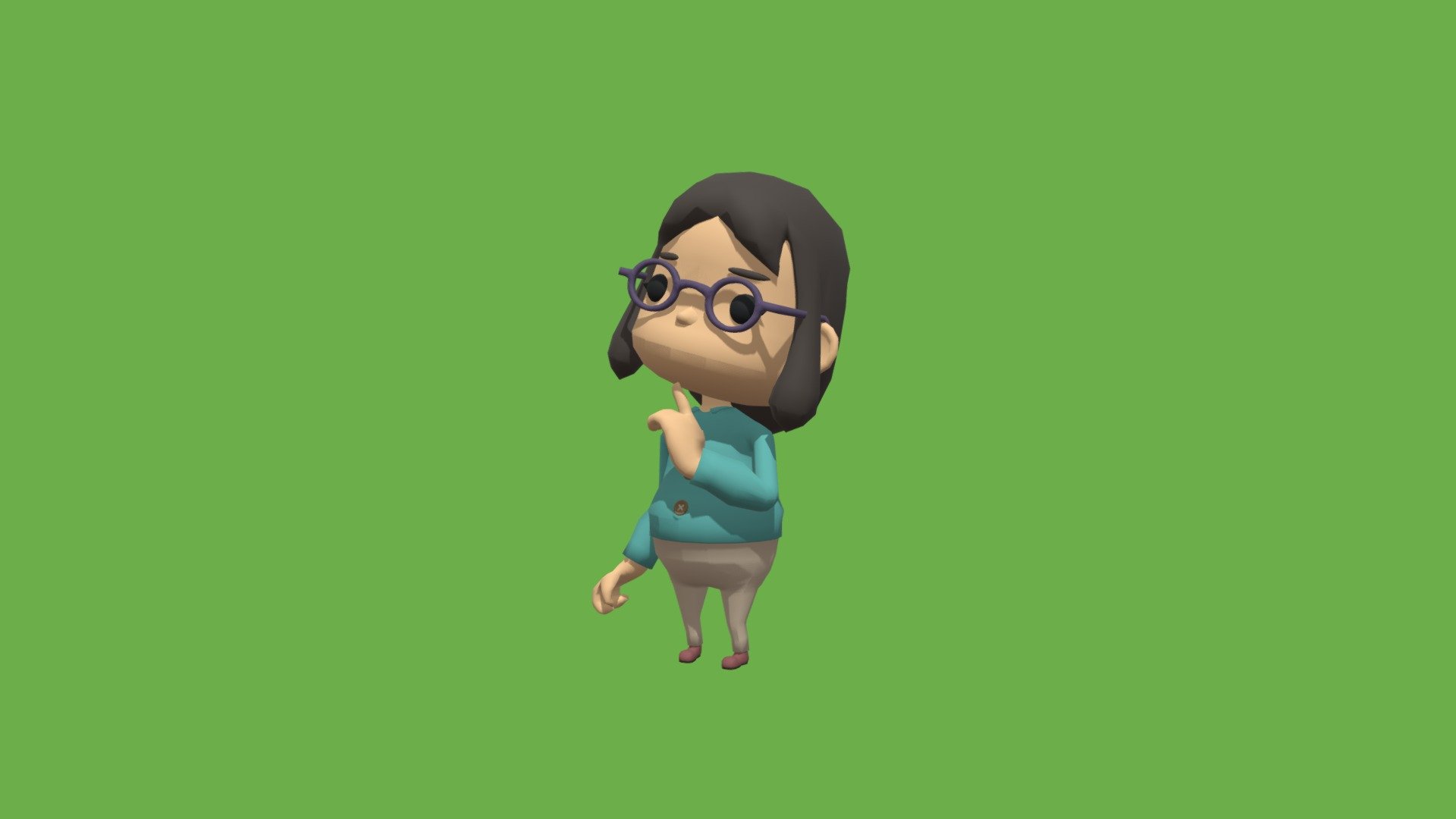 Girl3 for Unity - 3D model by Sigmoid Button Assets (@sigmoidbutton ...