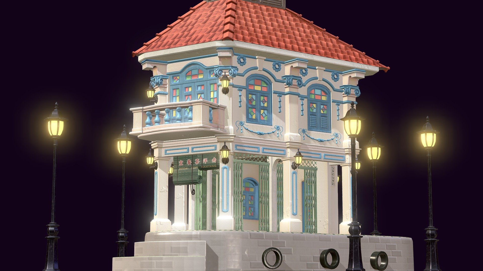 Kopitiam Building | Nanyang Coffee Shop Building - 3D model by IceCream ...