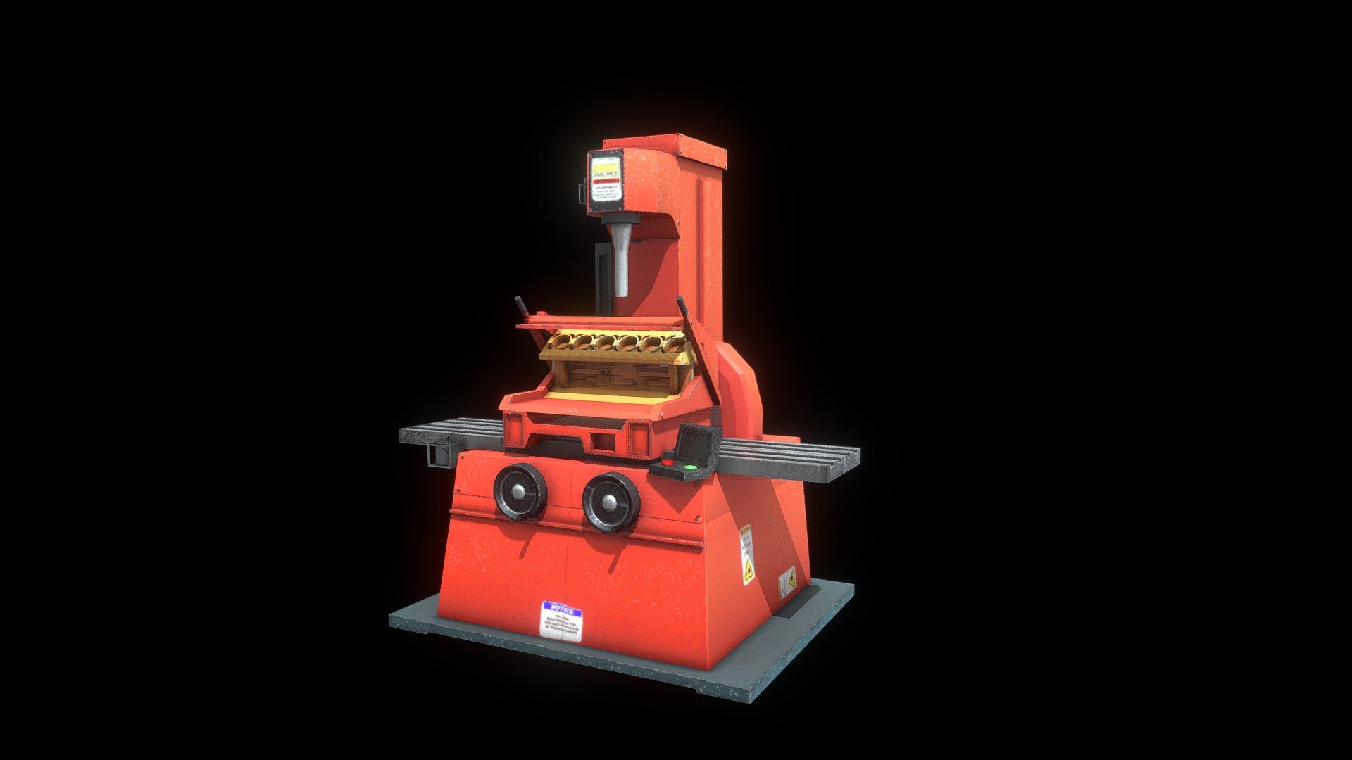 Vertical Milling Machine - Game Asset Lowpoly - Download Free 3D model ...