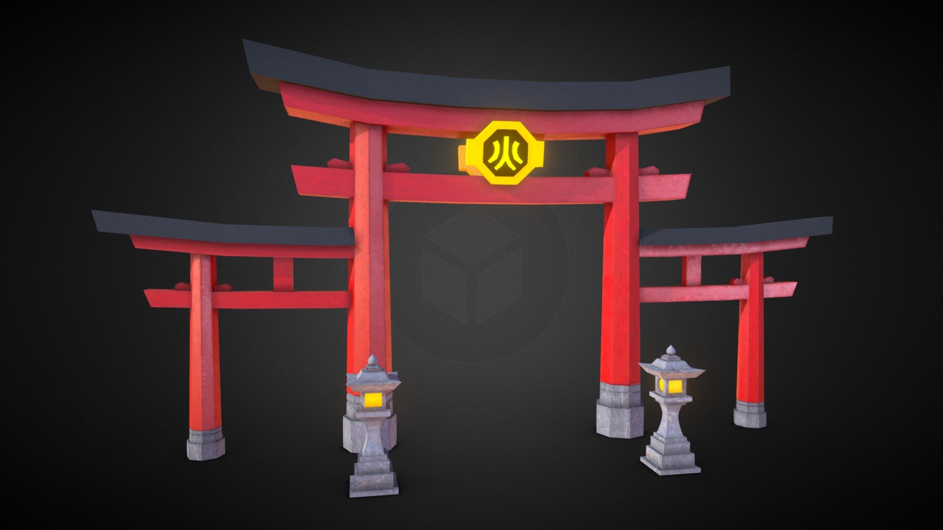 Torii - Low Poly PBR Textured Game Ready - Buy Royalty Free 3D model by ...