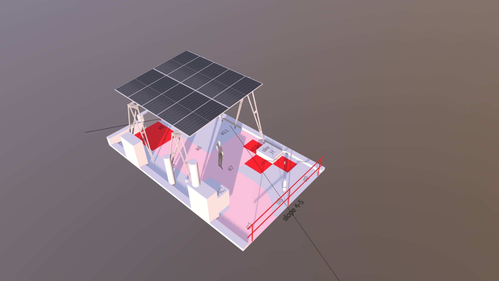 5 Dennett 10 Mod Qcell Canopy - 3D model by Brooklyn SolarWorks ...