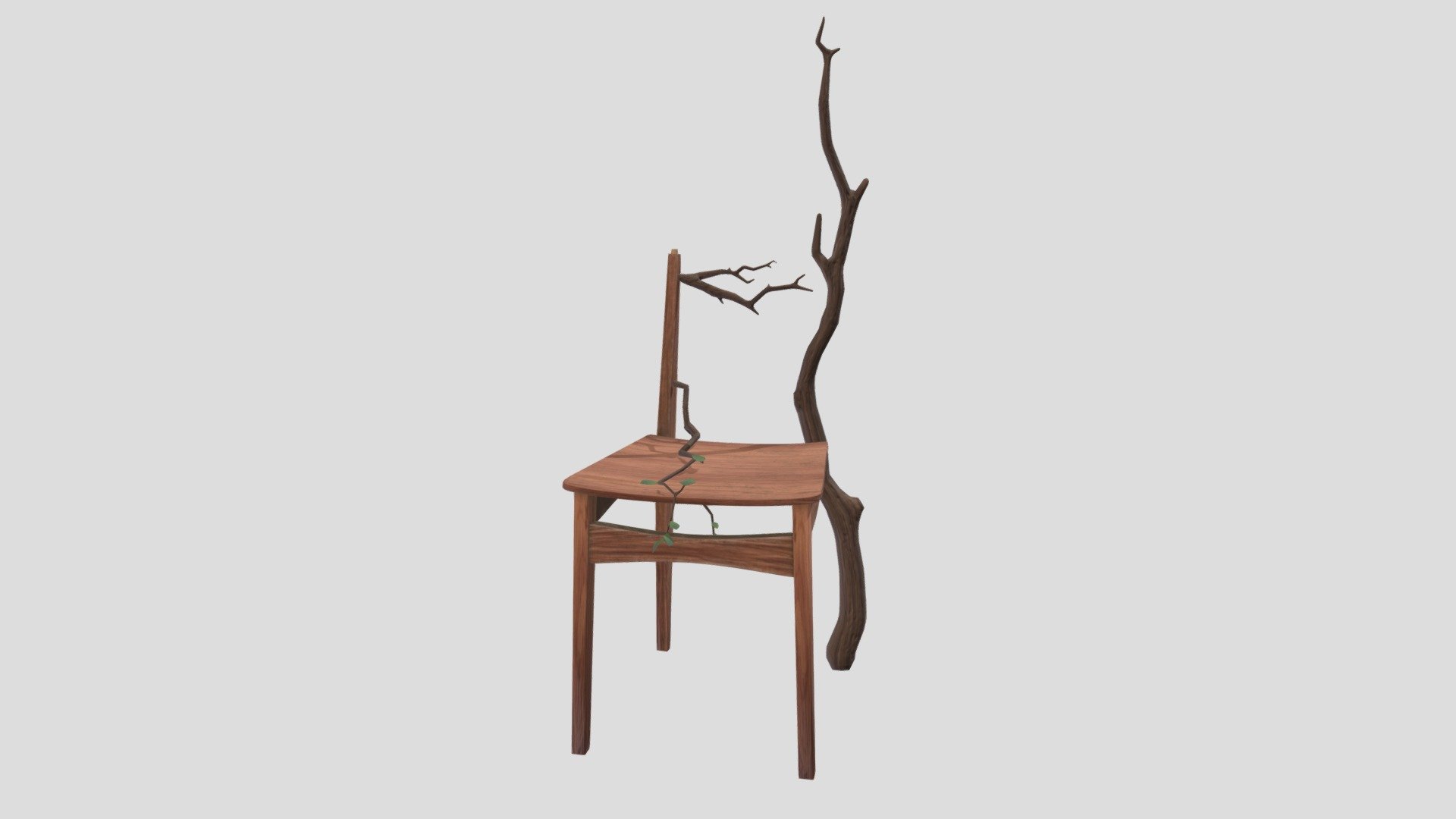 Chair with tree branches - 3D model by luks (@lukskuks) [e9462aa ...