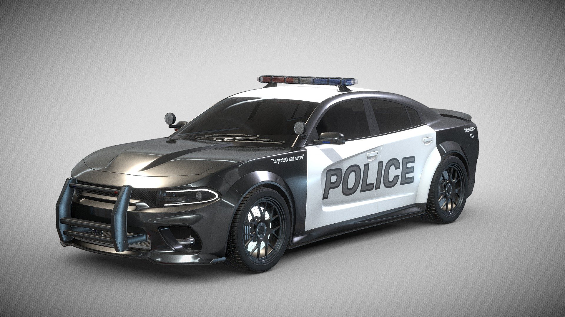 Dodge Charger Police Car - Buy Royalty Free 3D model by Naudaff3D ...