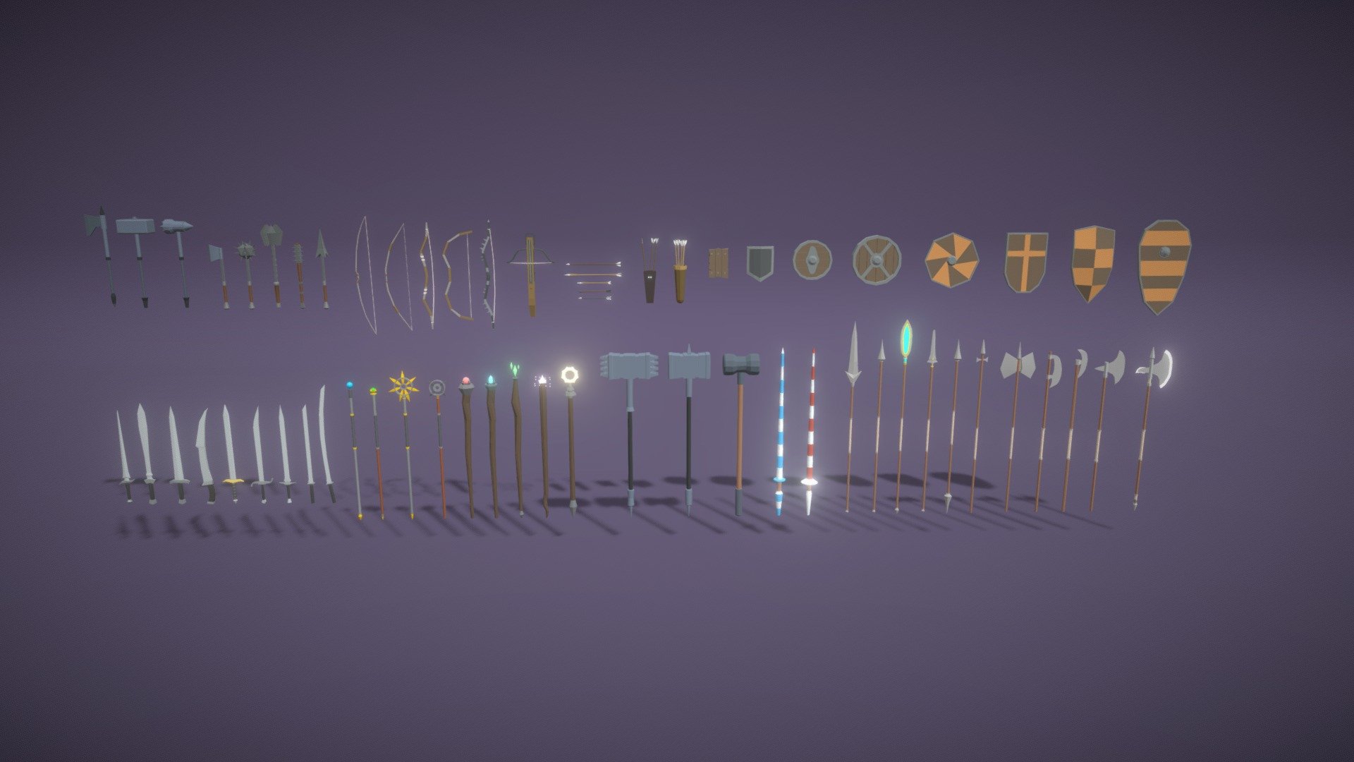 Low Poly Medieval Weapons - 3D model by Özgün A. Altuntaş ...