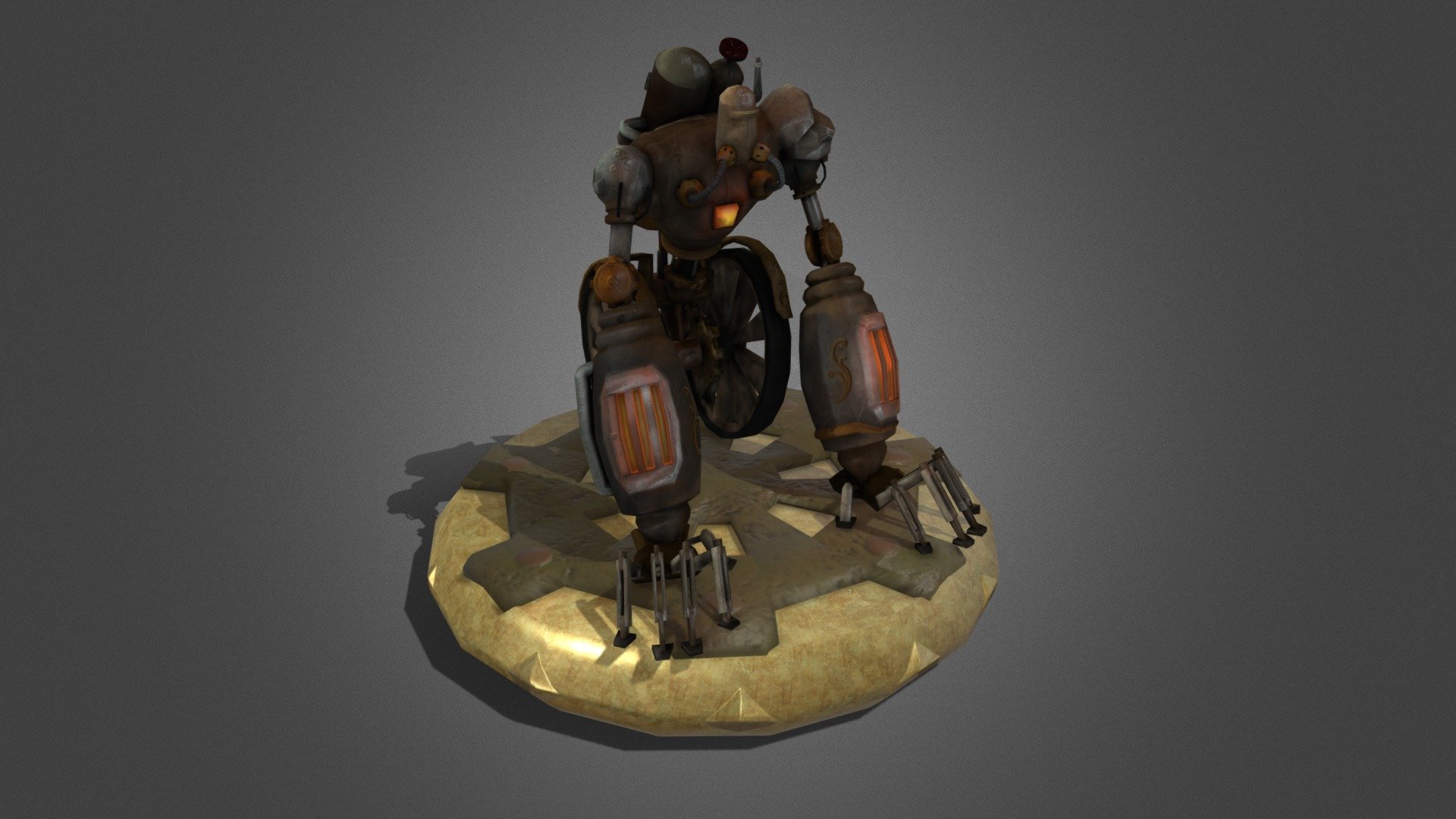 Robot Steampunk - 3D model by Yannoob [e94b6a6] - Sketchfab