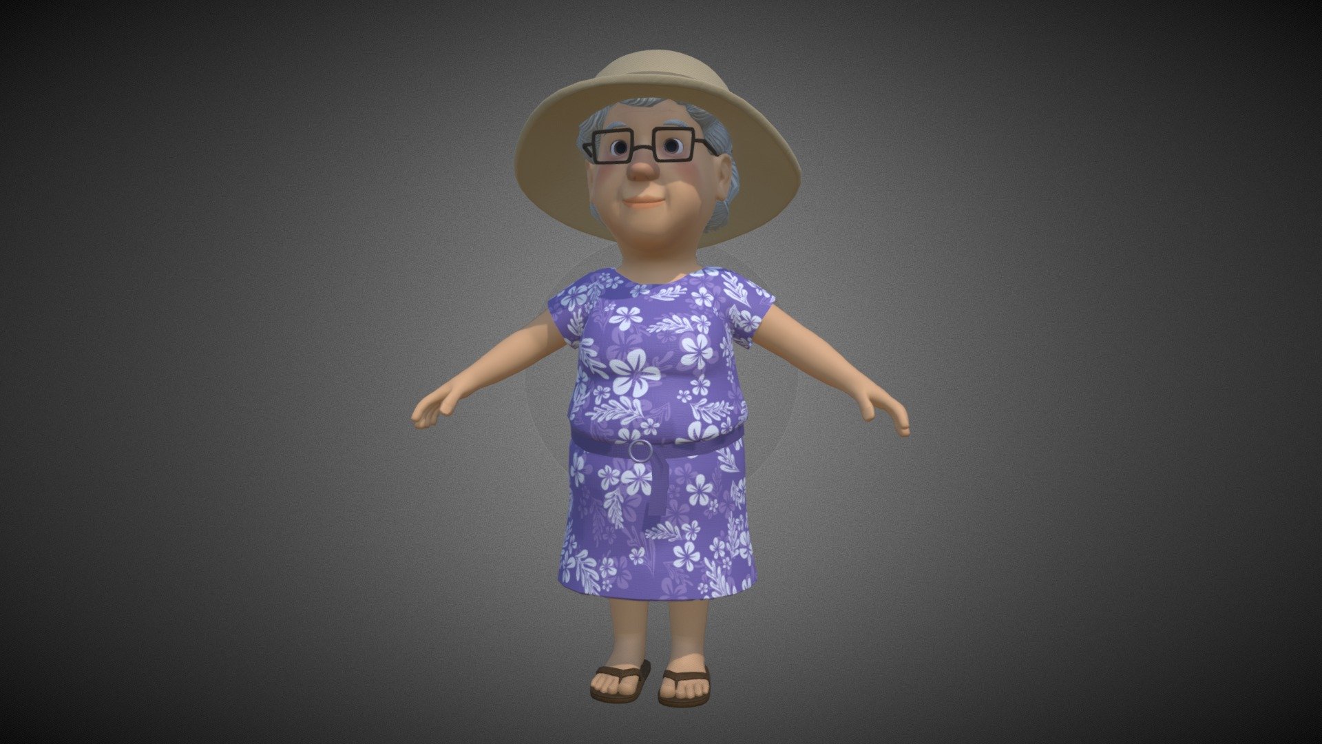 cartoon grandma - Buy Royalty Free 3D model by tingting_er [e94daee ...