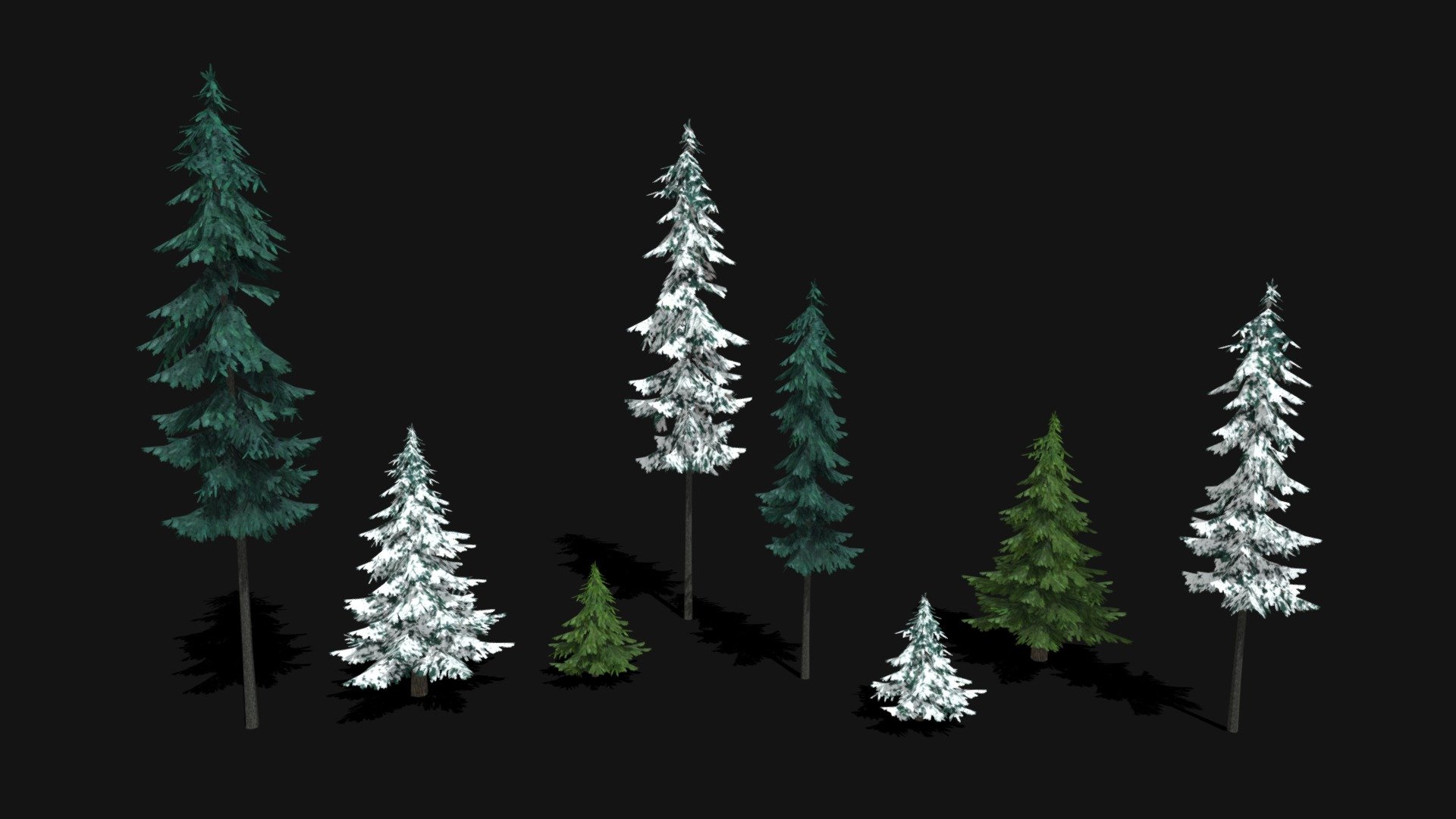 Pine Trees Collection LowPoly - Buy Royalty Free 3D model by Xylla ...