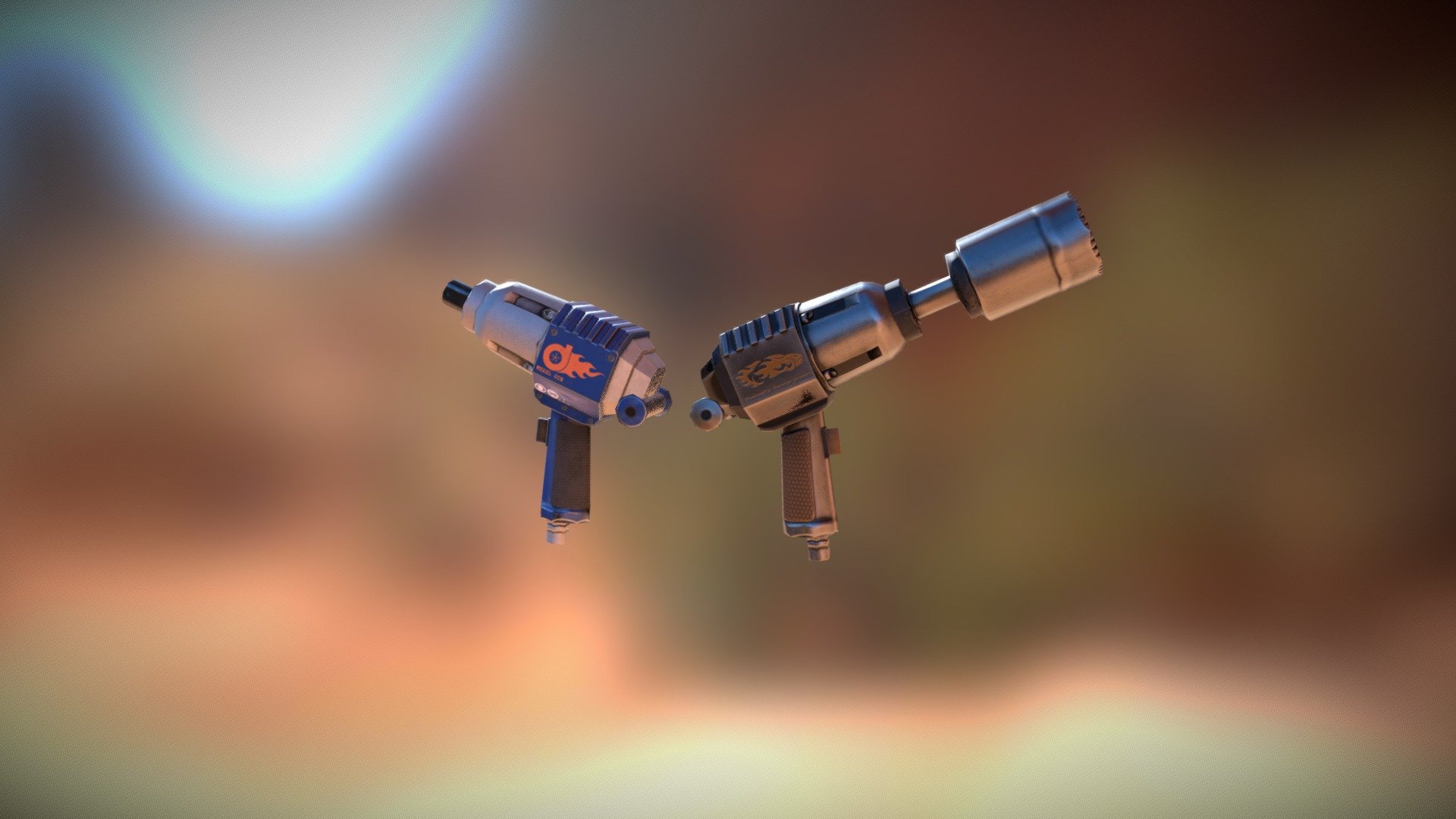2 Impact Wrenches - 3D model by biagioniivano [e94f2a1] - Sketchfab
