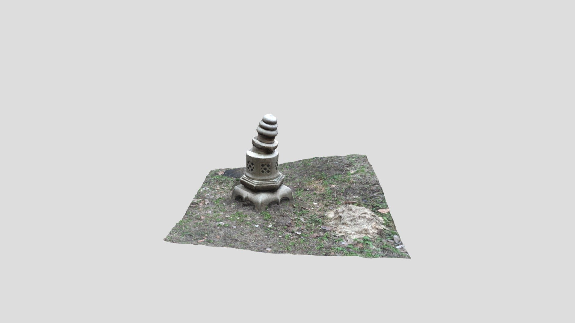 Concrete object in the park - 3D model by olegmit [e95d11a] - Sketchfab