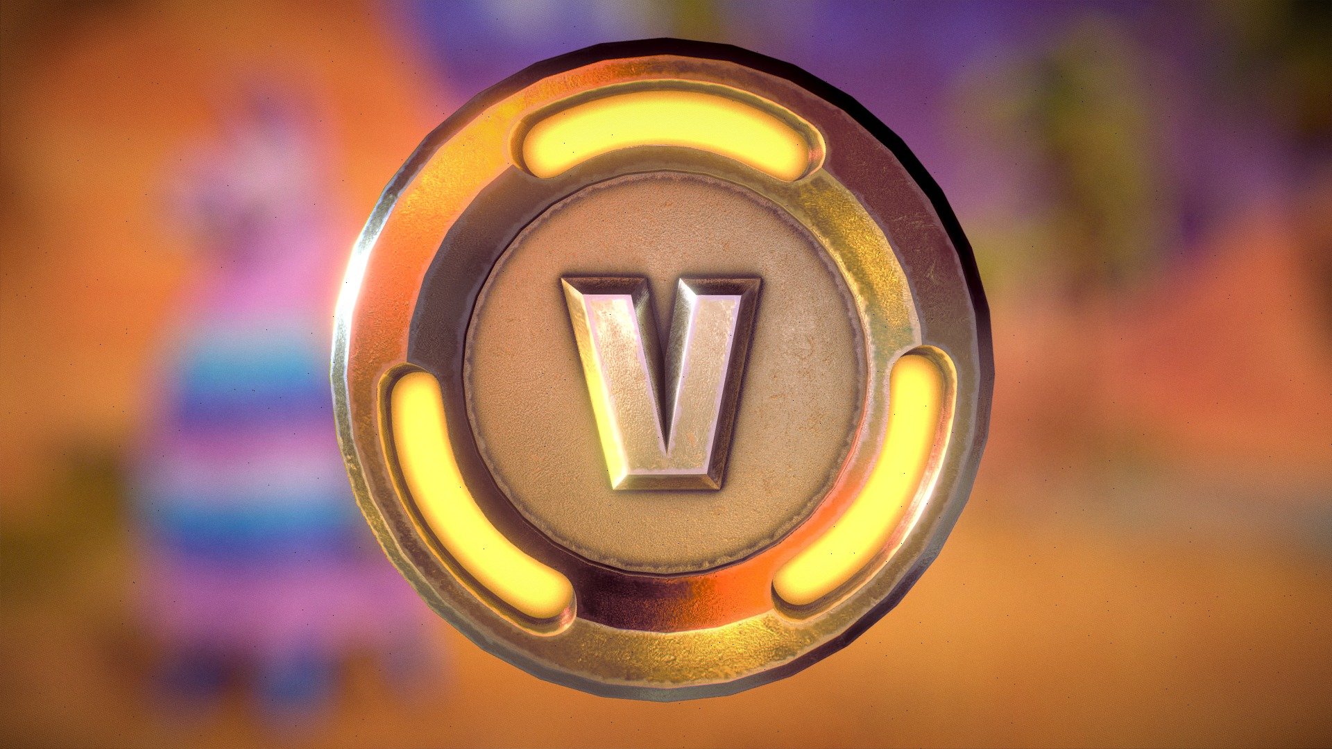 Golden Fortnite v-bucks - Download Free 3D model by MIKSHER ...