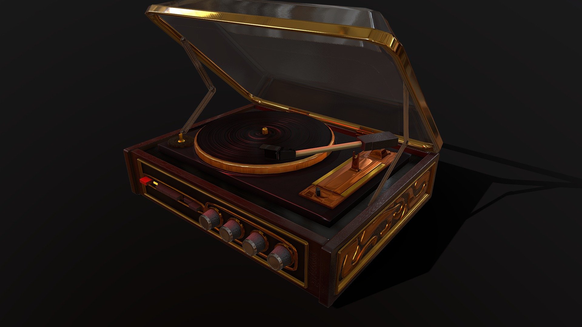 old recordplayer - Download Free 3D model by maarten.cappaert [e96369b ...