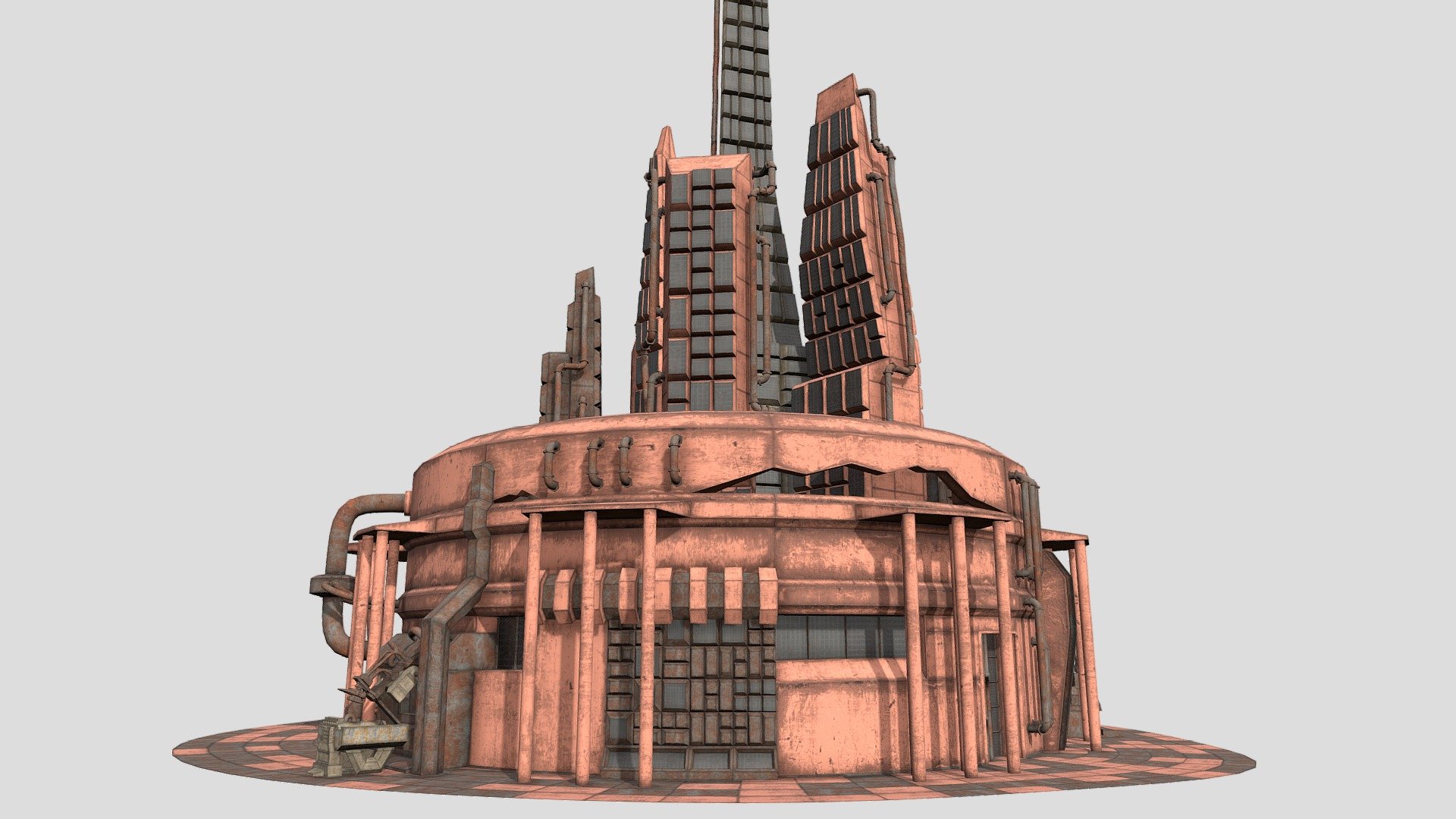 Город - 3D model by Bulat Kasimov (@BulatKasimov) [e96ae59] - Sketchfab