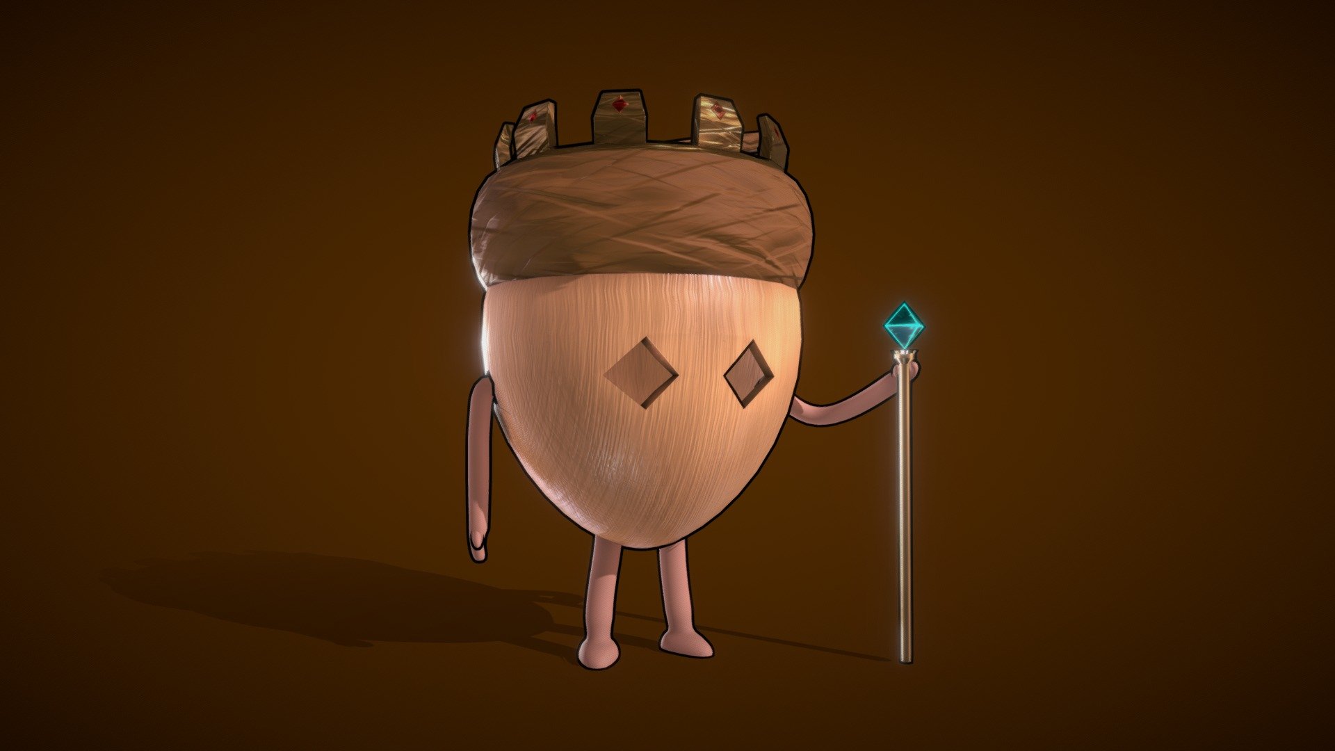 Acorn King Stylized - Download Free 3D model by Mickael_SASMAZ ...
