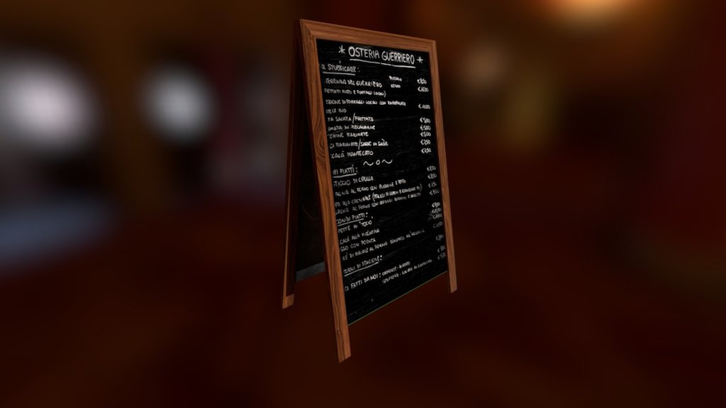 Restaurant Board - 3D model by misplon [e96e3ce] - Sketchfab