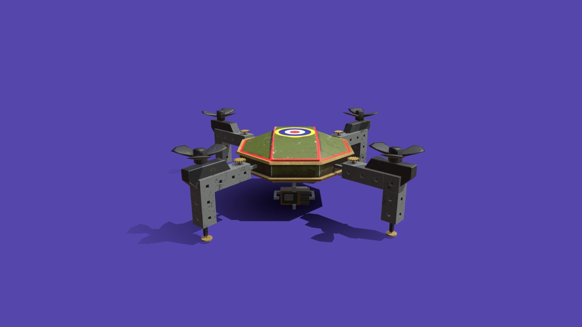 Retro Drone - 3D model by nickarora [e973bb9] - Sketchfab