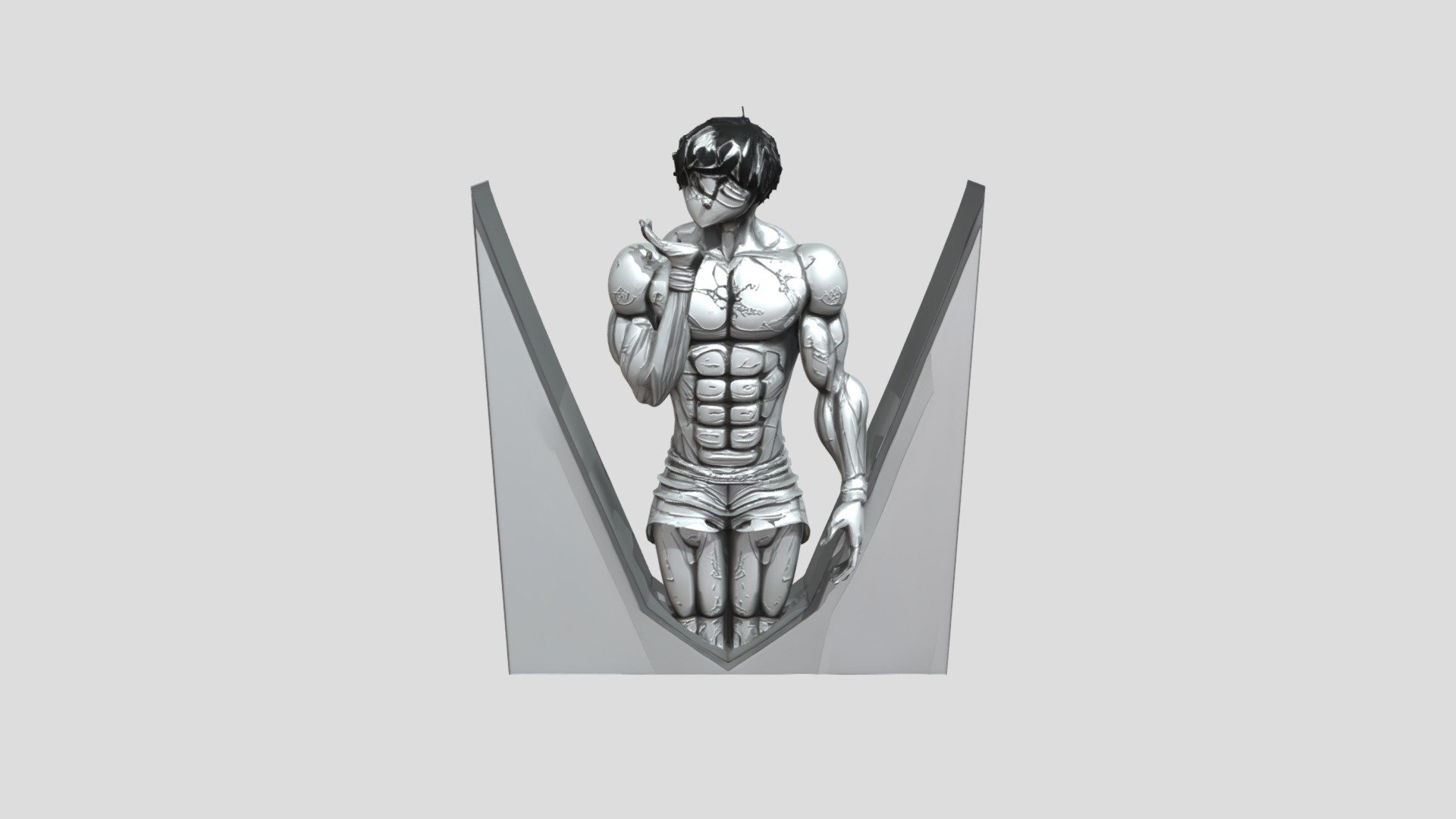 Muscular anime character posing - 3D model by tahmidmostafa044 [e974fcf ...