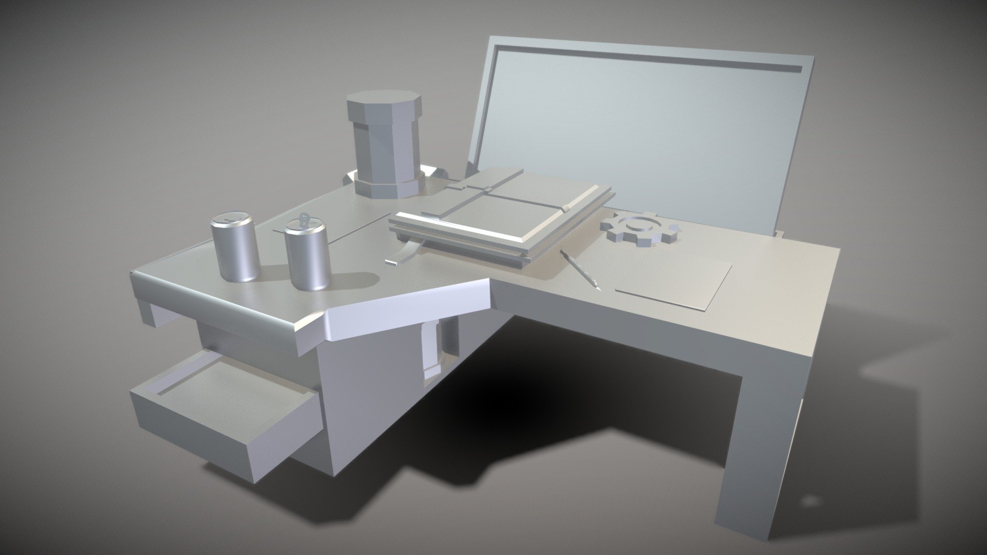 Desk WIP Update - Download Free 3D model by Lakin (@lakinrt) [e9779d3 ...