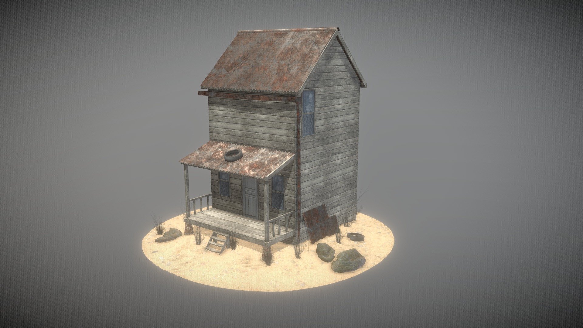 Old House - Download Free 3D model by Muhammad Seno Aji (@senoaji ...