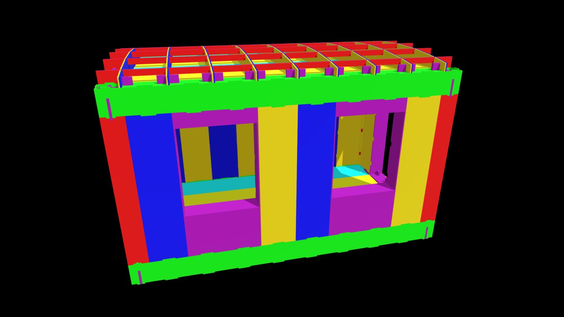 Caravan Blocks - Floor M (approx. 3m x 5.4m) - Download Free 3D model ...