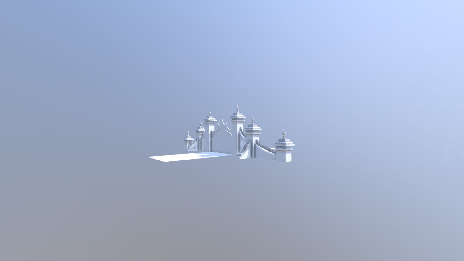 Gate - 3D model by Papon.Nongpongsakul [e97e0e0] - Sketchfab