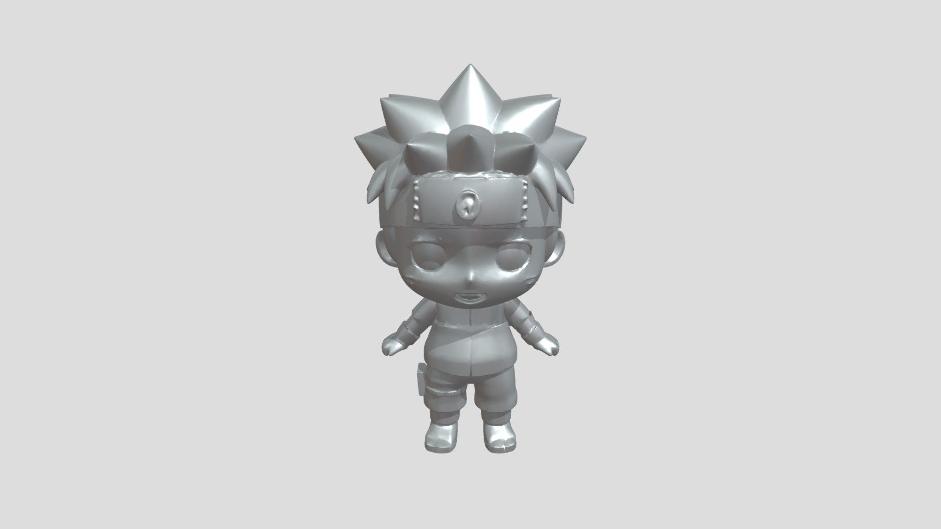 chibi anime character with yellow hair - 3D model by zwx980624 [e980ab9 ...
