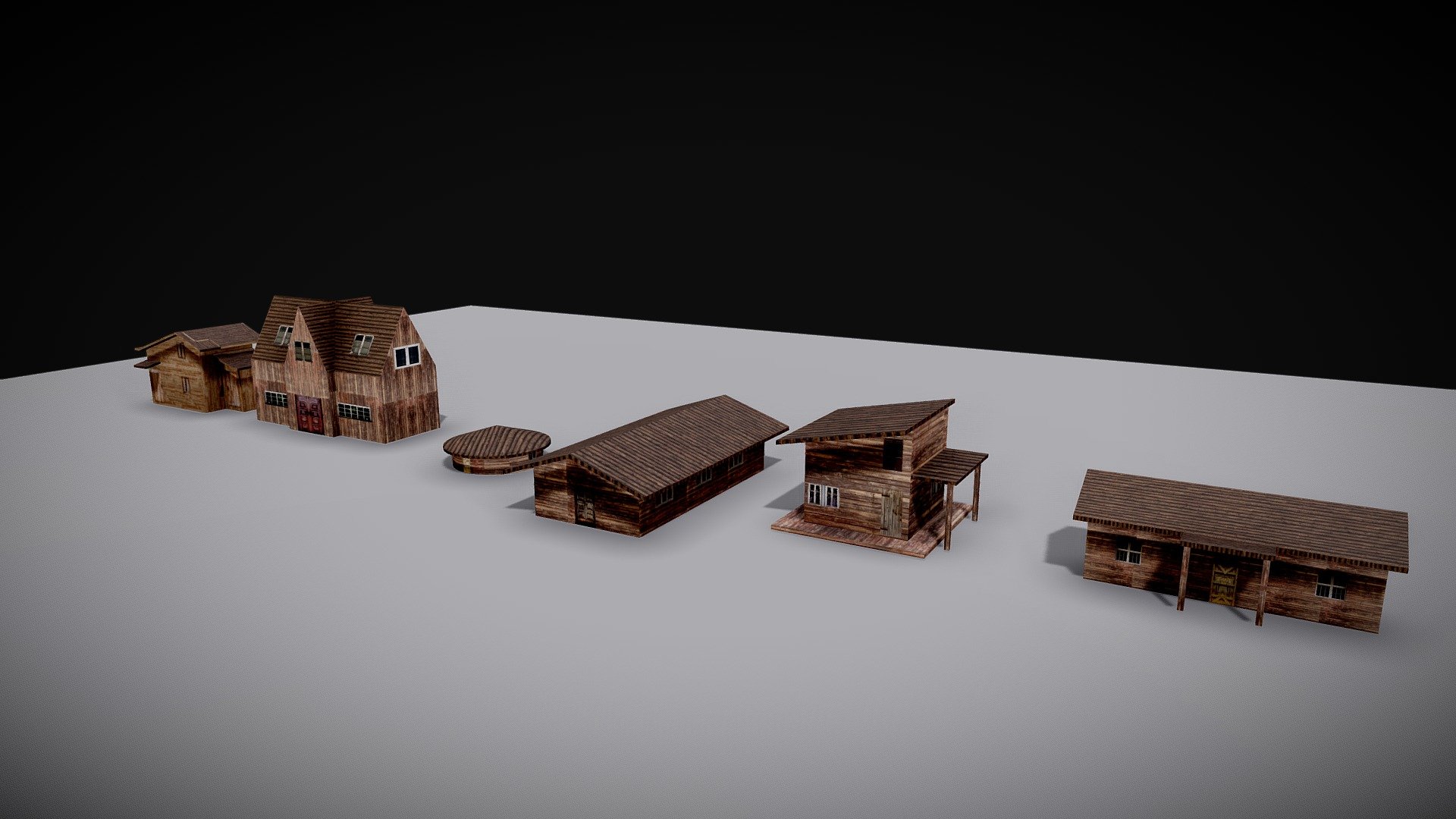 Low Poly Huts and houses - Download Free 3D model by Ehab (@ehab60252) [e981cba] - Sketchfab