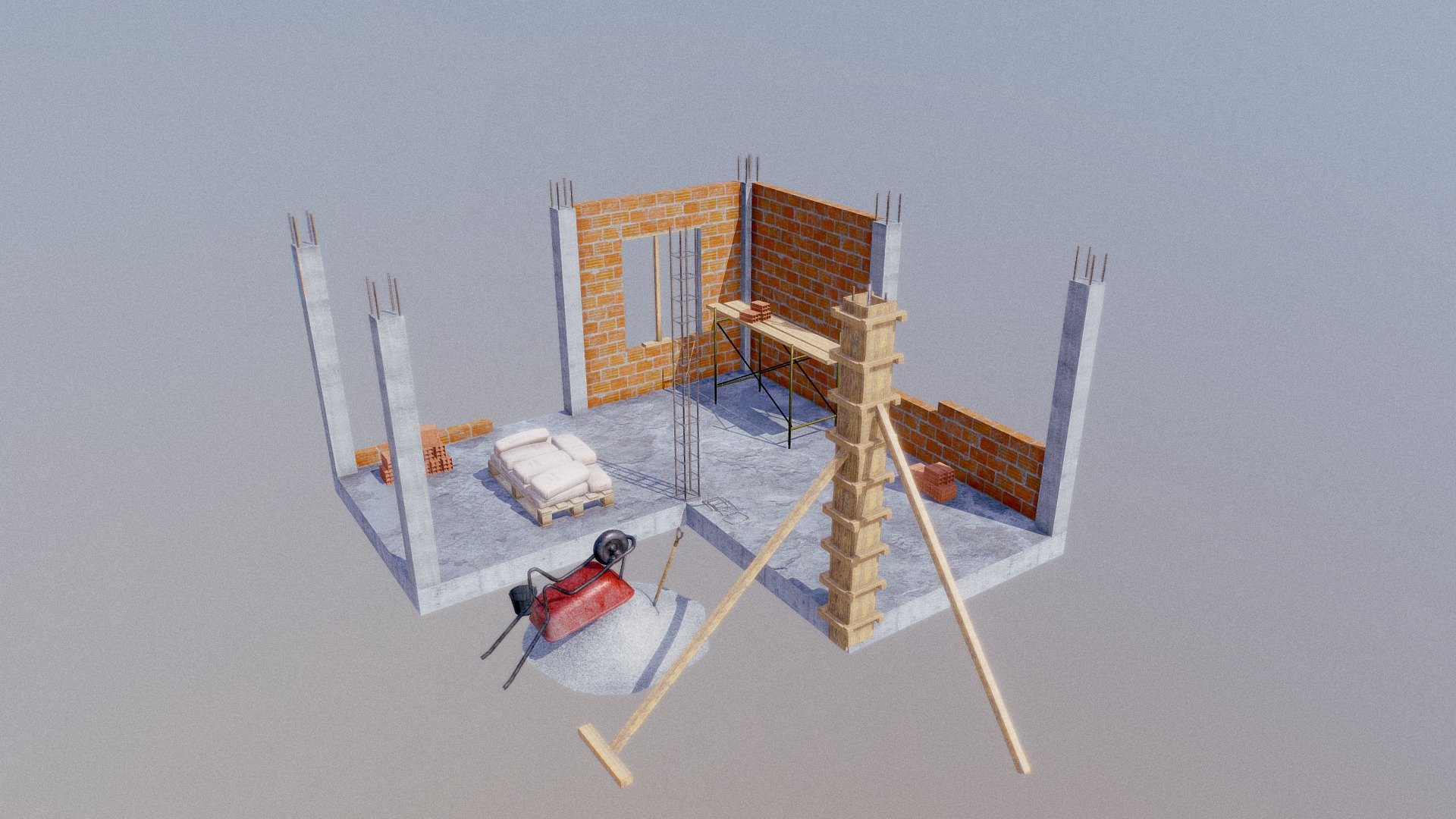 Simple Construction - 3D model by Dudehtm (@Heyner_3Dtm) [e982e82 ...