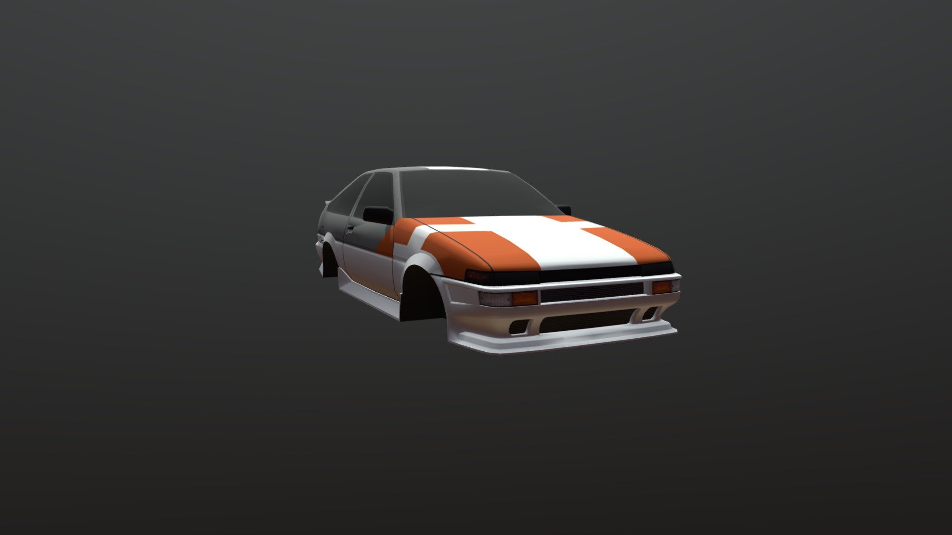Toyota AE86 Custom - 3D model by Miralex [e985b16] - Sketchfab