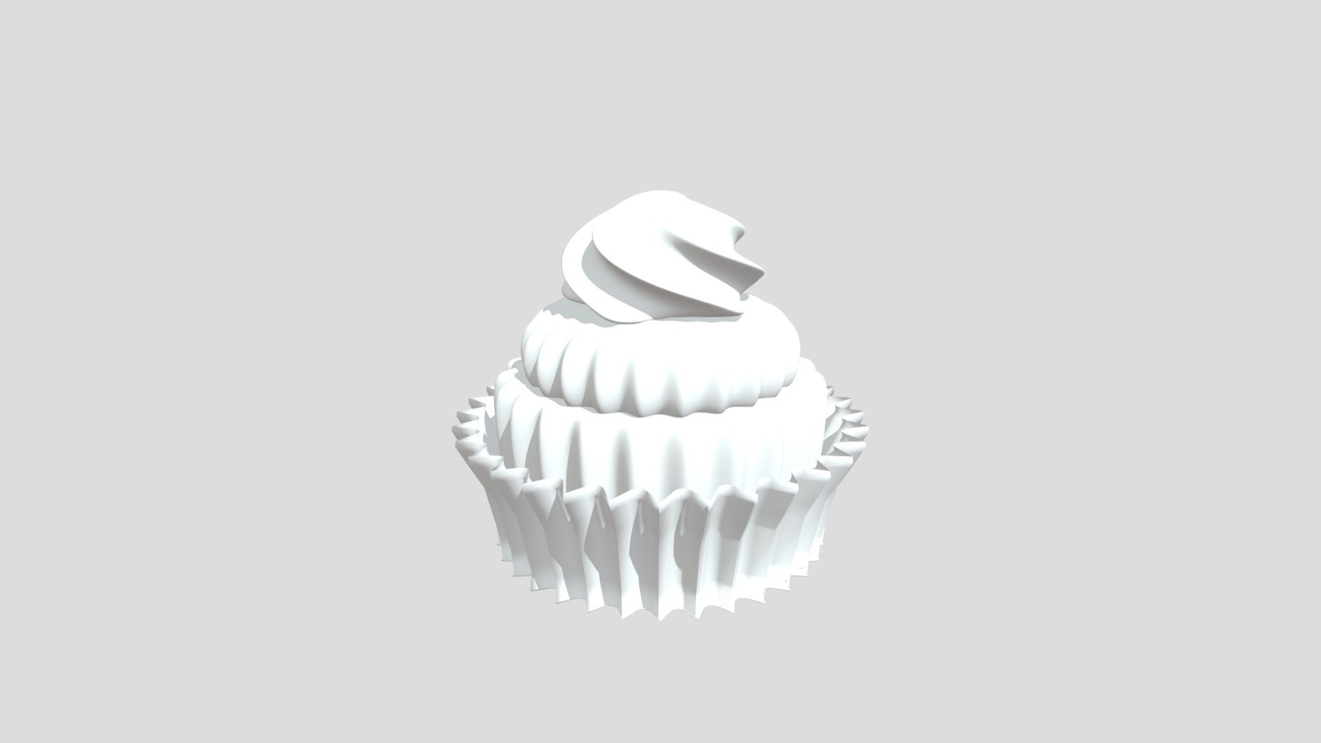 Cupcake med gräde - 3D model by Carolina Claesson (@CarolinaClaesson) [e986a6c] - Sketchfab