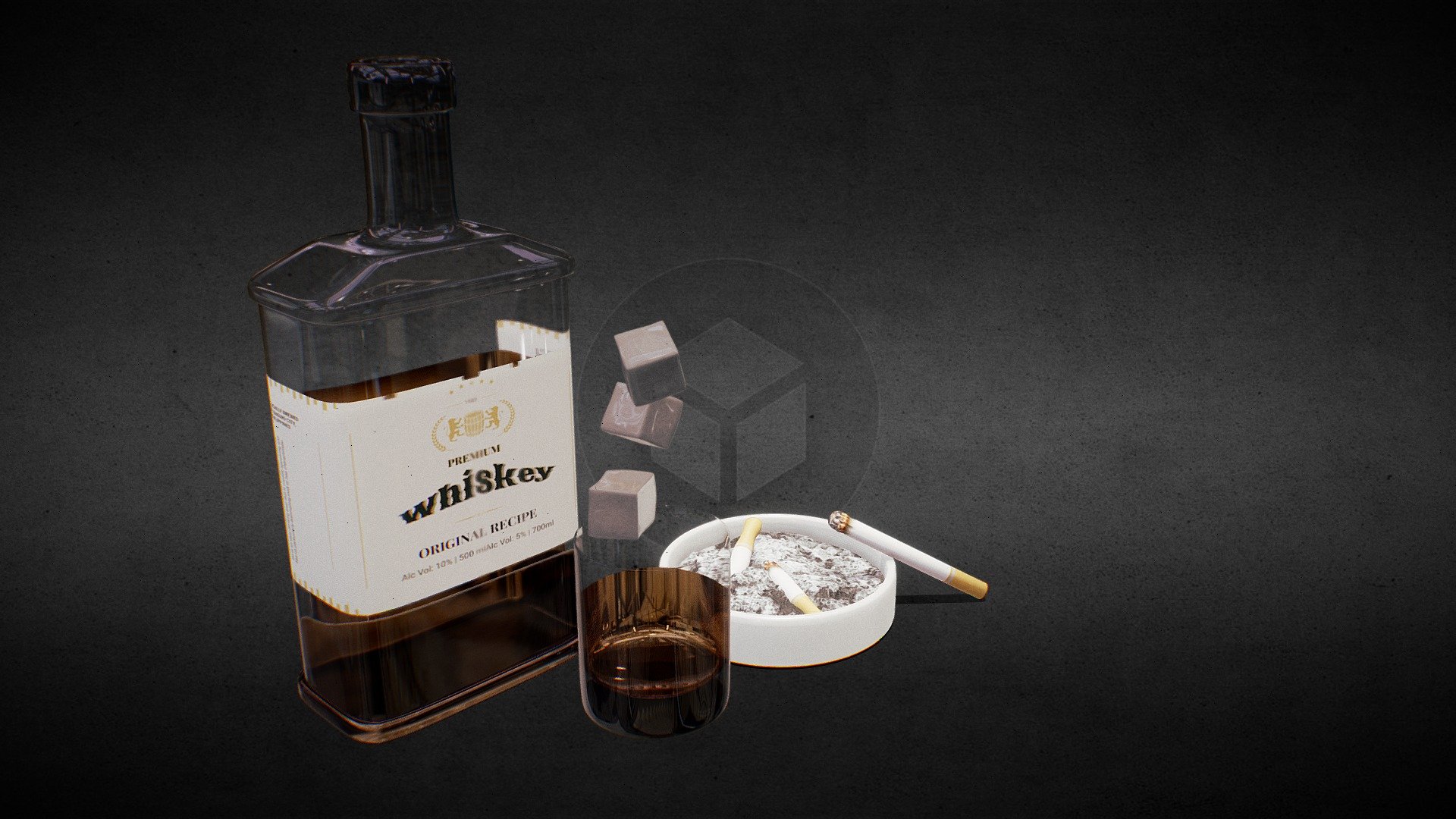 Whiskey - Download Free 3D model by Alex (@ansron55) [e986d25] - Sketchfab