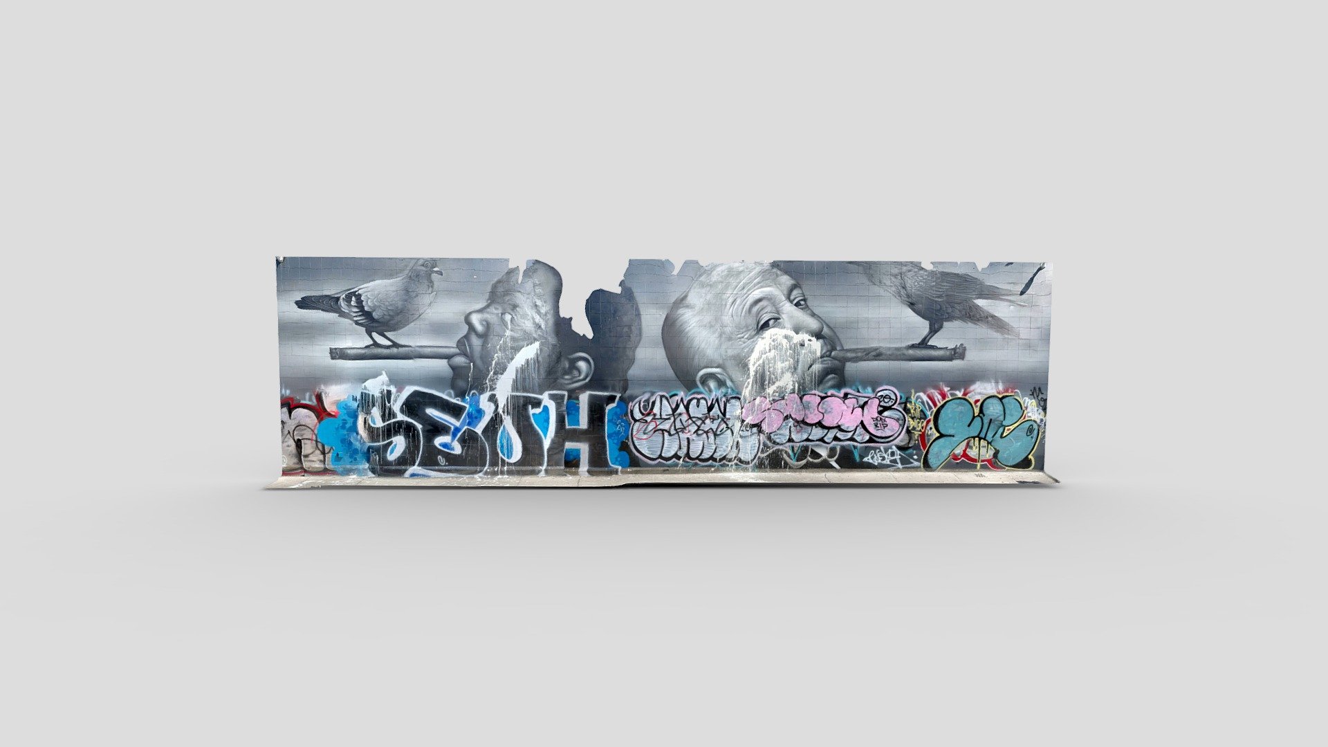Alfred mural - Download Free 3D model by alban [e98a699] - Sketchfab