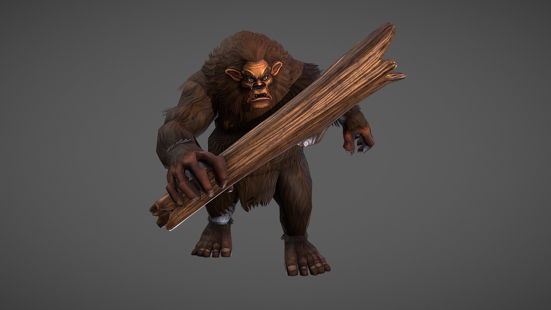 Low poly ape - 3D model by vitascky [e98f417] - Sketchfab