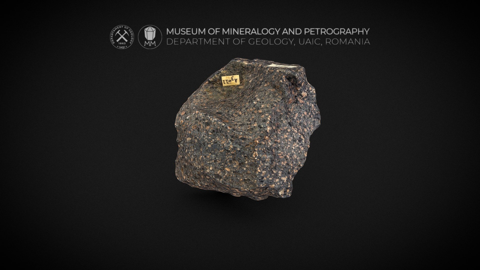 Rhyolite (igneous rock), Romania - 3D model by Museum of Mineralogy and ...