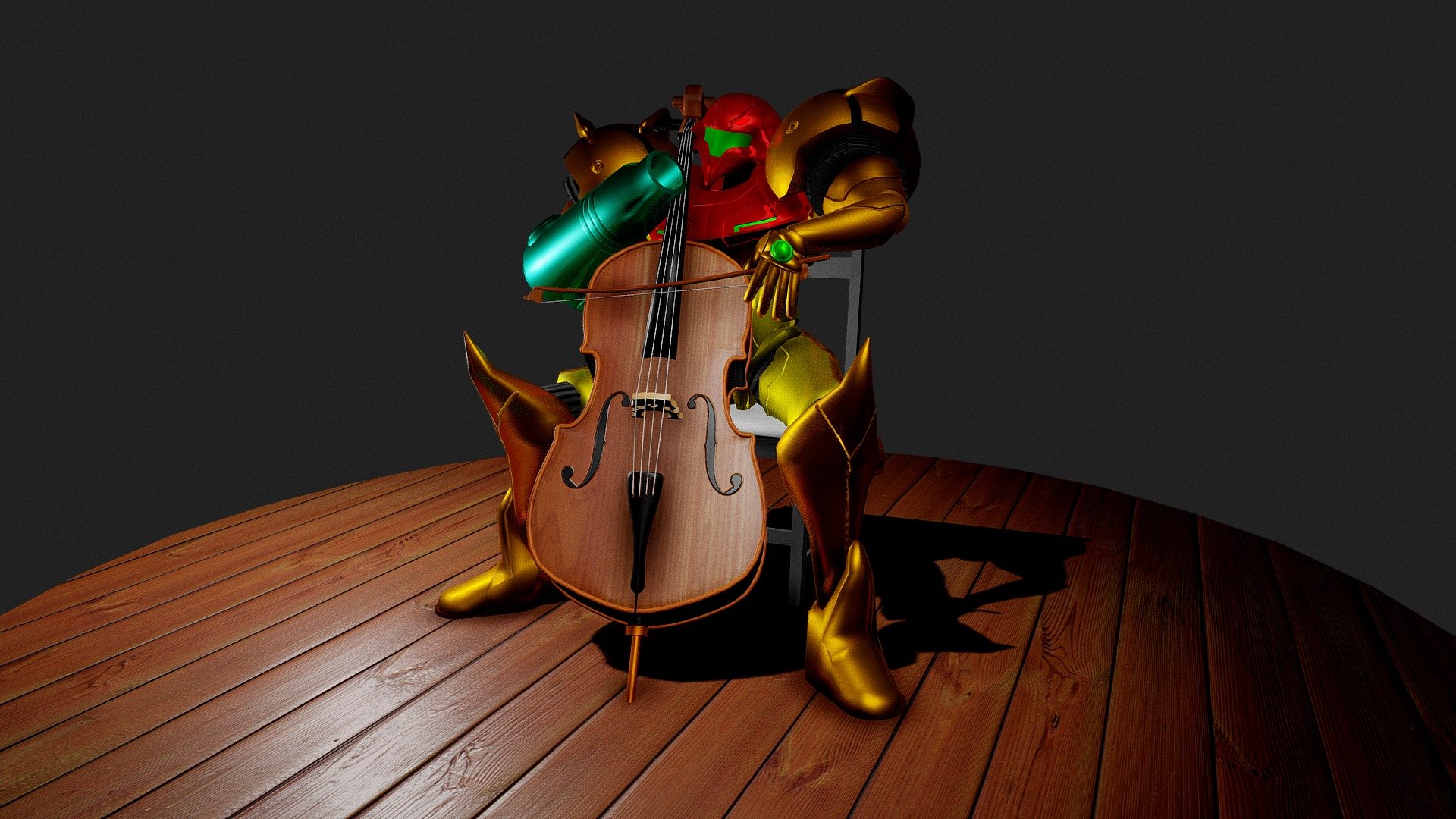 Samus Playing the Cello - Download Free 3D model by Zach Kolman (@zach ...