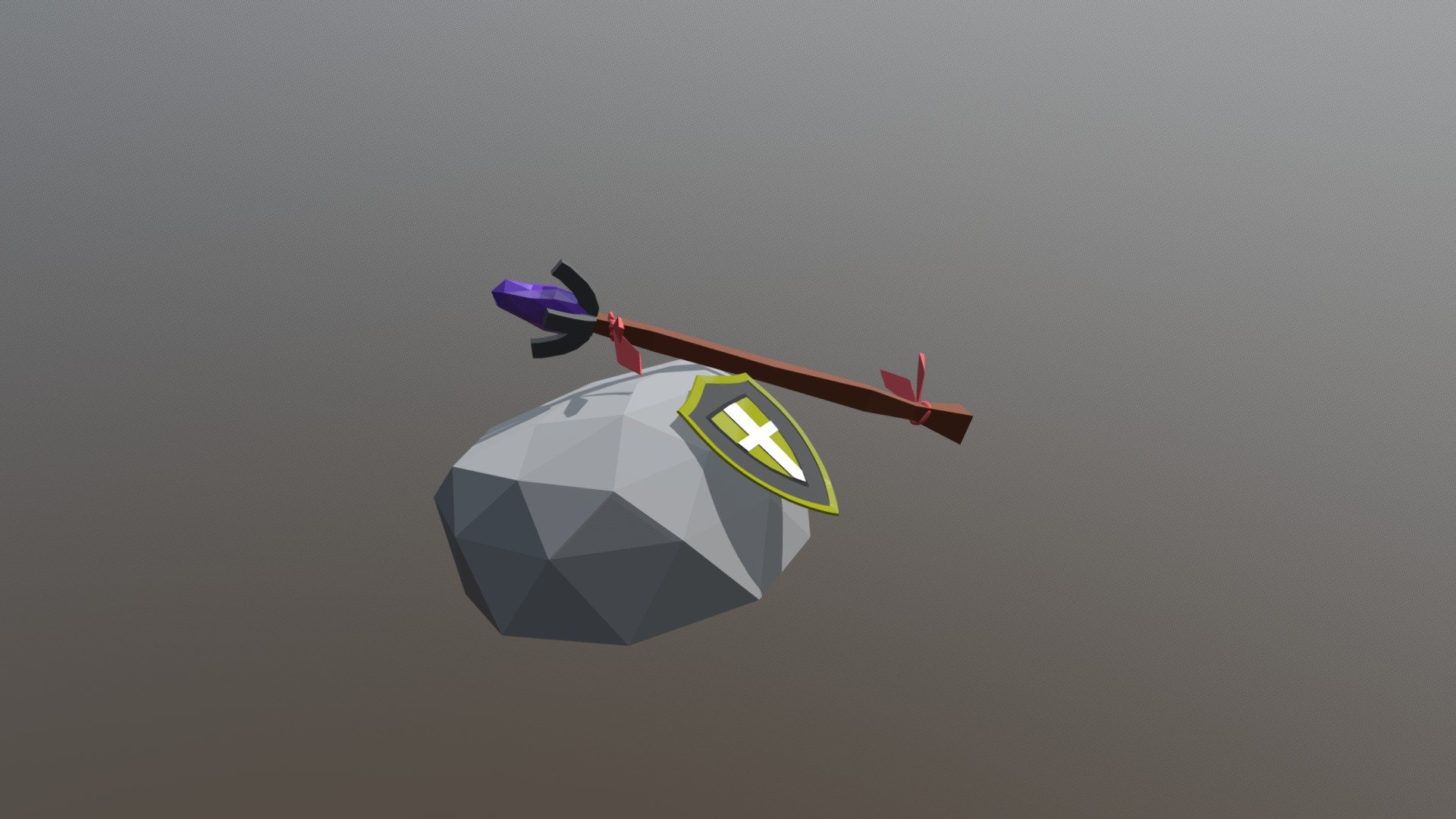 Shield And Staff - 3D model by CWcomptech (@tking) [e992d24] - Sketchfab