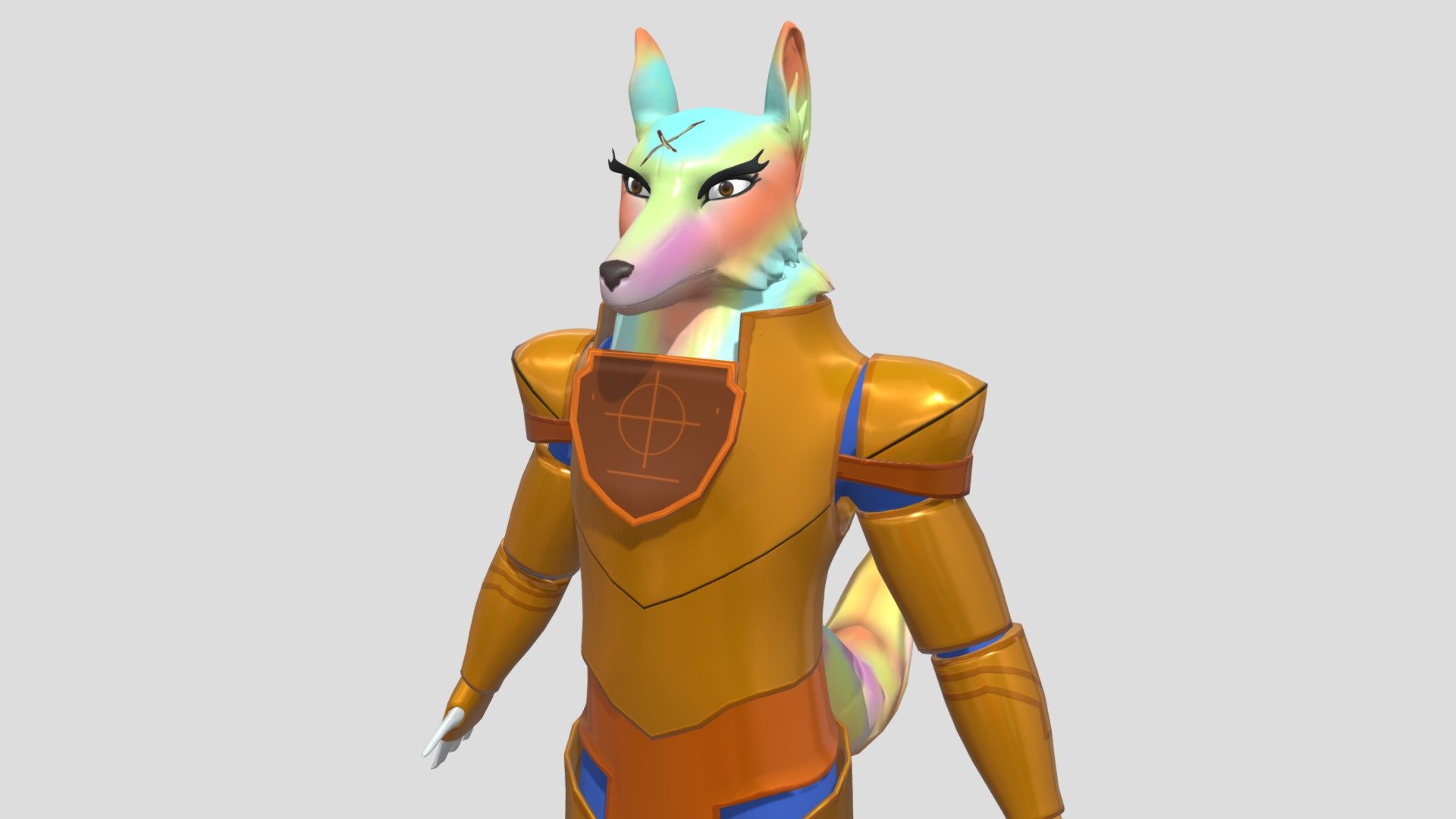 "Trippy Wolf" NFT Model - 3D model by Tipping Toast Media ...