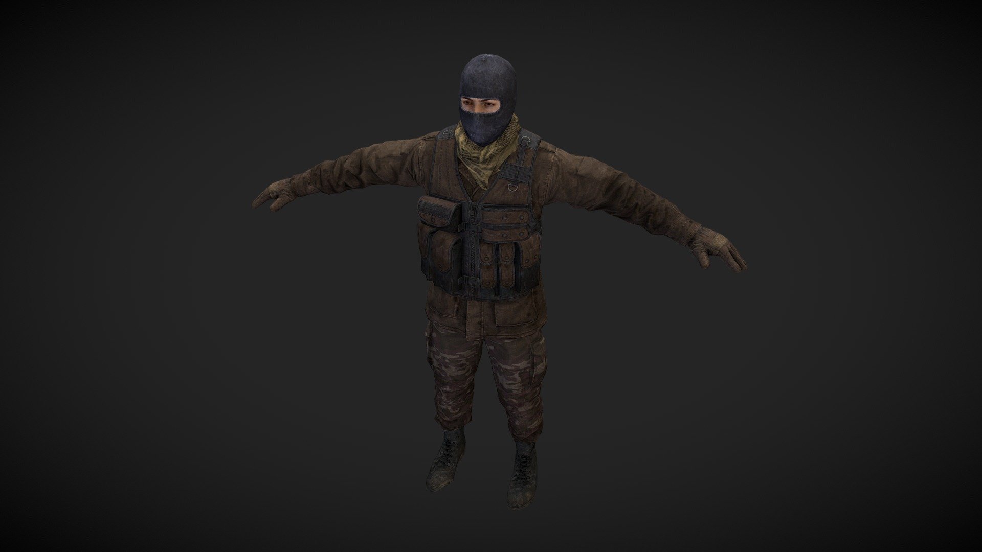 Bandit head mask from STALKER - 3D model by 3dmodelsst [e996a02 ...