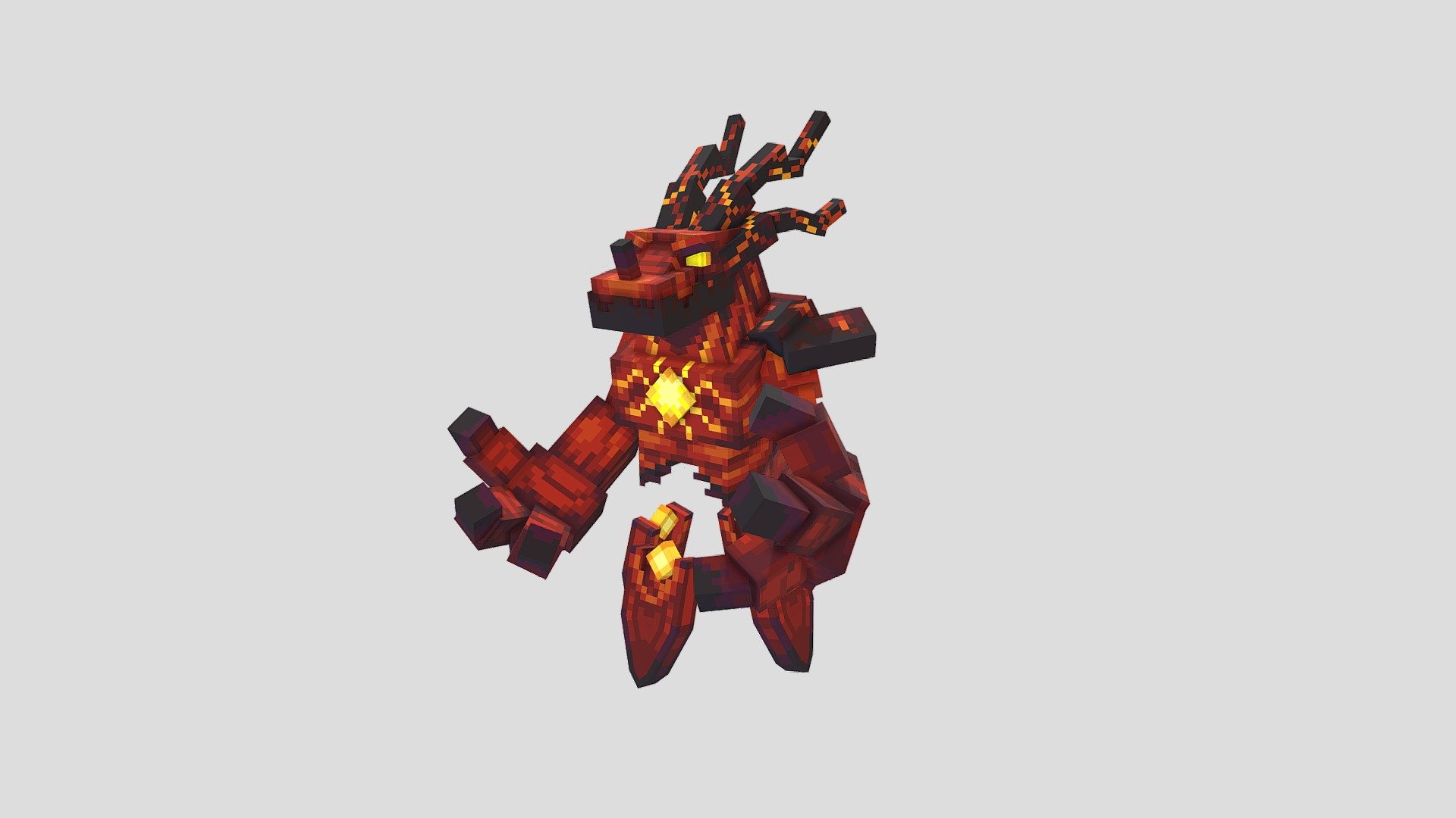 Pixelated flame spirit - 3D model by DreamCraft Studio [e996d20 ...