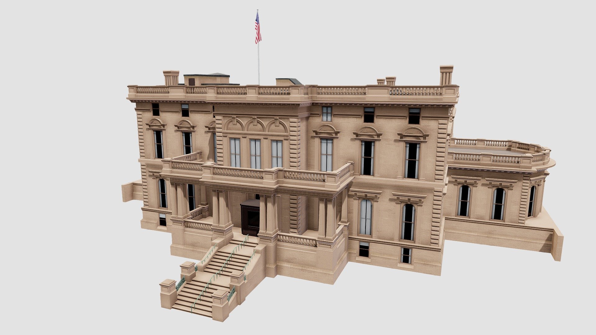 James C Flood Mansion - Buy Royalty Free 3D model by Macwelshman ...