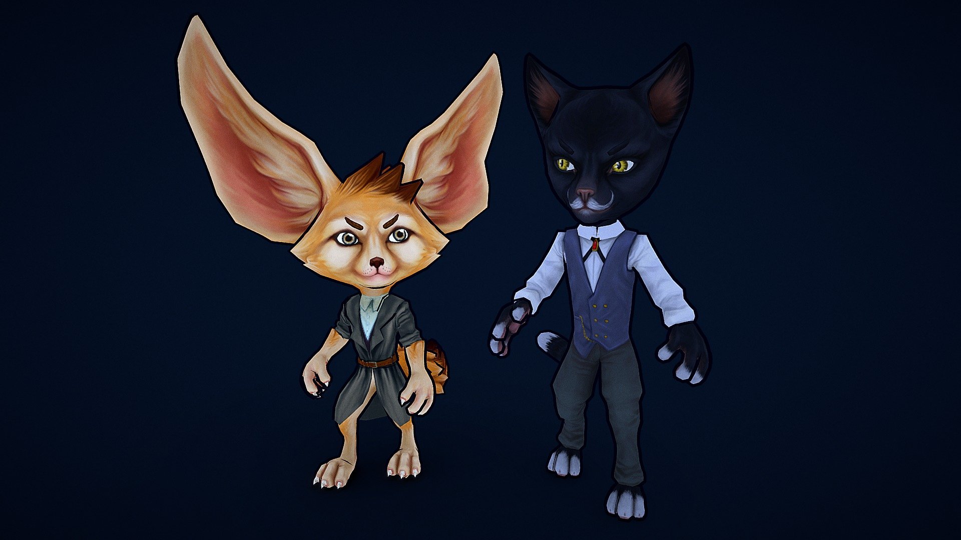 Fin and Cat - 3D model by Enn Shtyka (@enn_shtyka) [e997cf8] - Sketchfab
