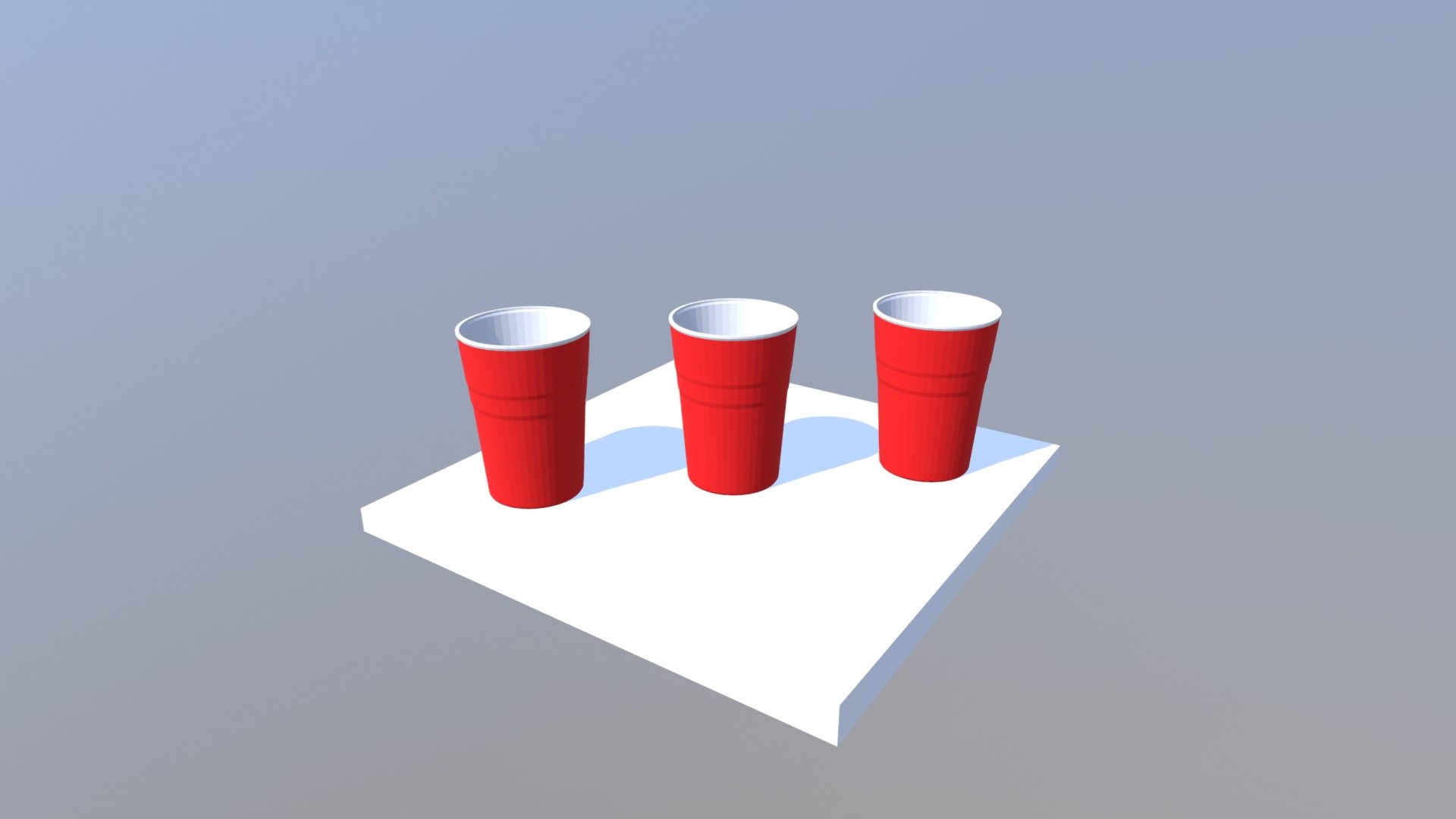 Three red cups - 3D model by Joe Simpson (@vrhermit_joe) [e999d70 ...