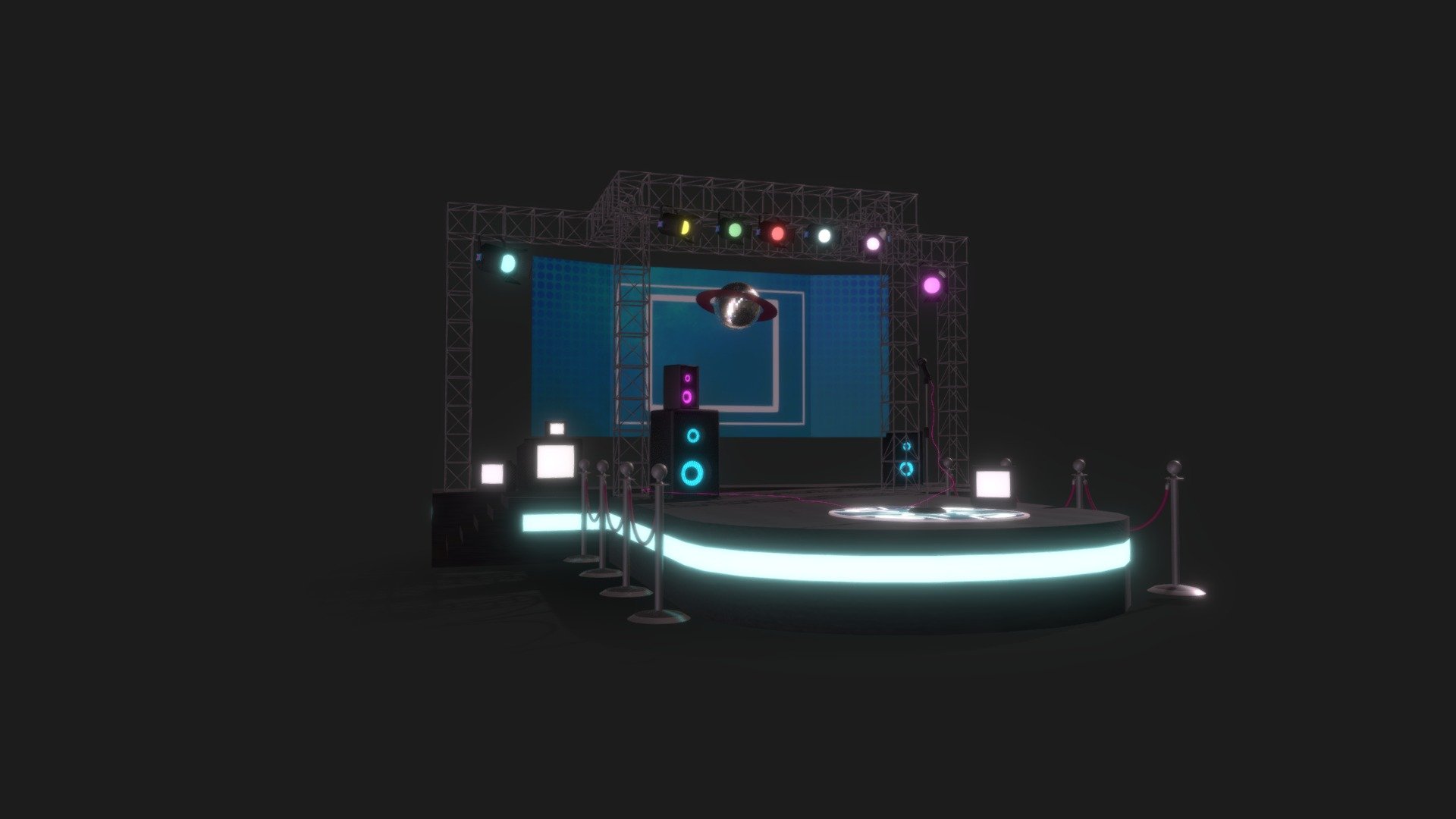 Small Stage - Download Free 3D model by ParoxysmKing [e99ae4d] - Sketchfab